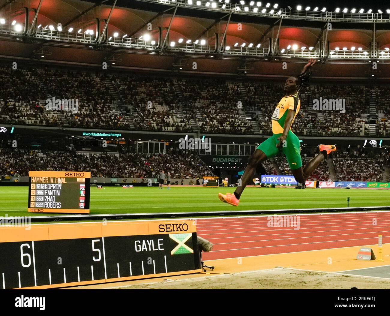 Budapest,HUN, 24 Aug 2023 Tajay Gayle (JAM) in Long Jump Final action ...