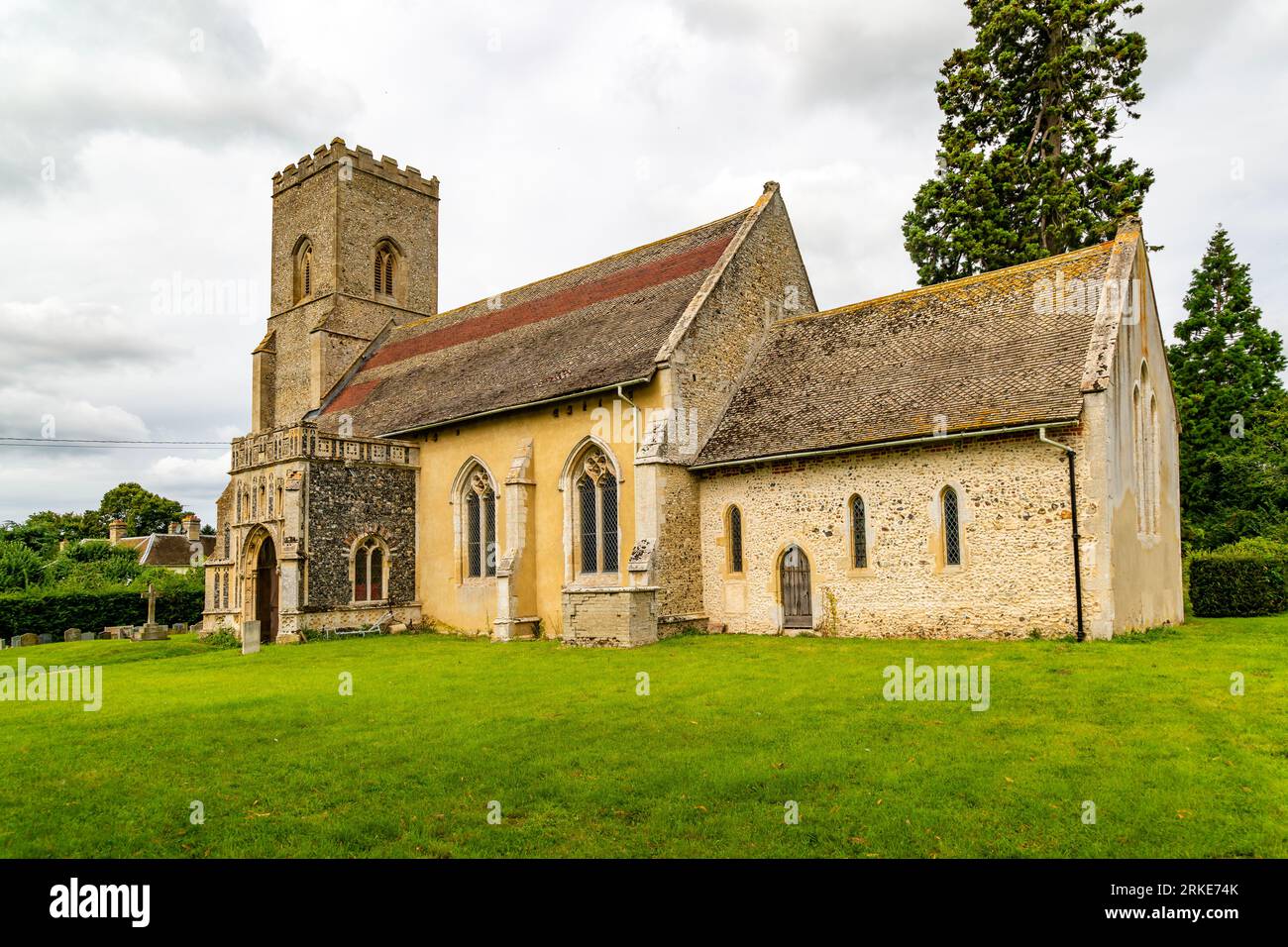 Village parish church of Saint Mary, Troston, Suffolk, England, UK ...