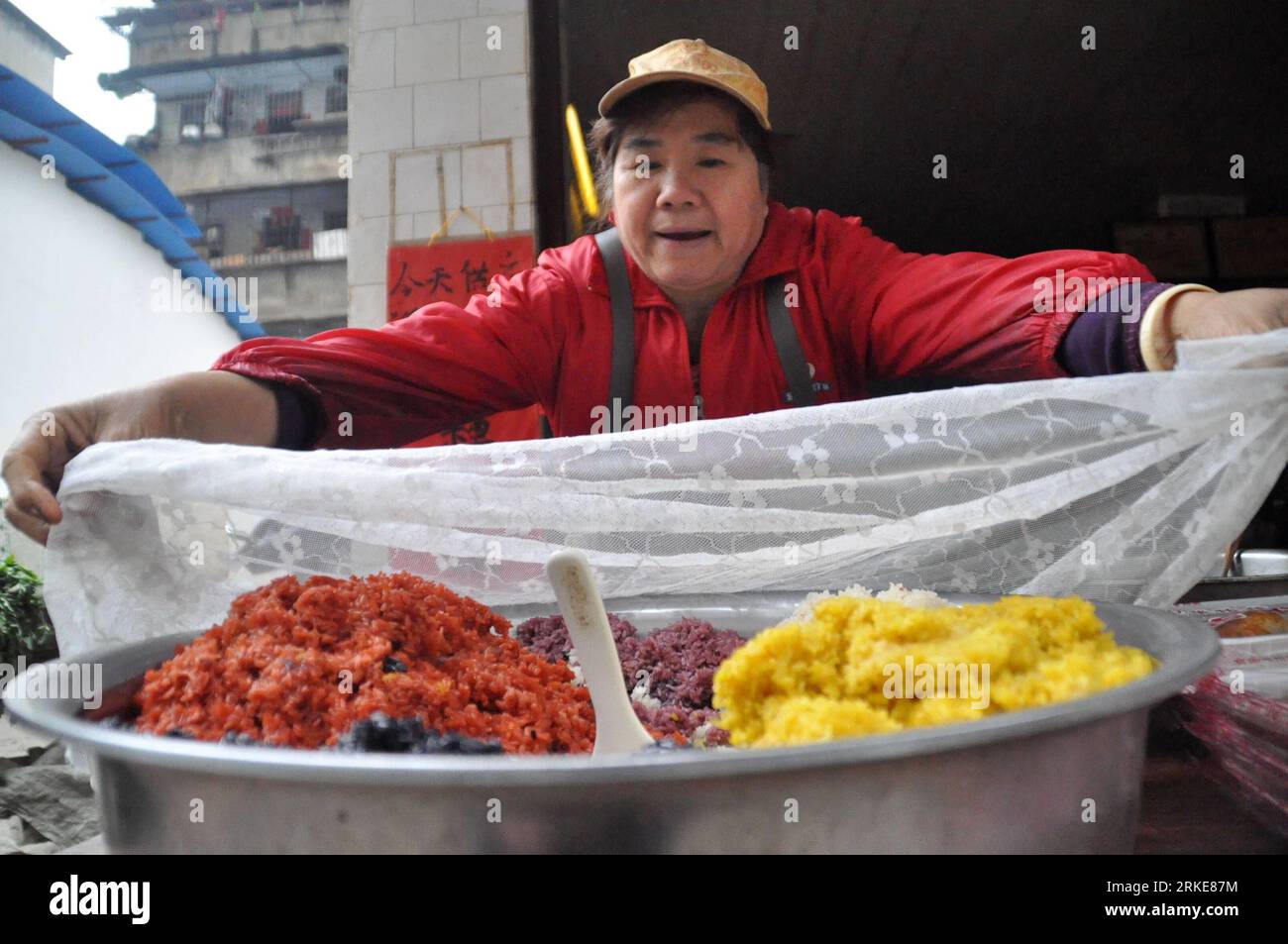 Five colored glutinous rice hi-res stock photography and images - Alamy