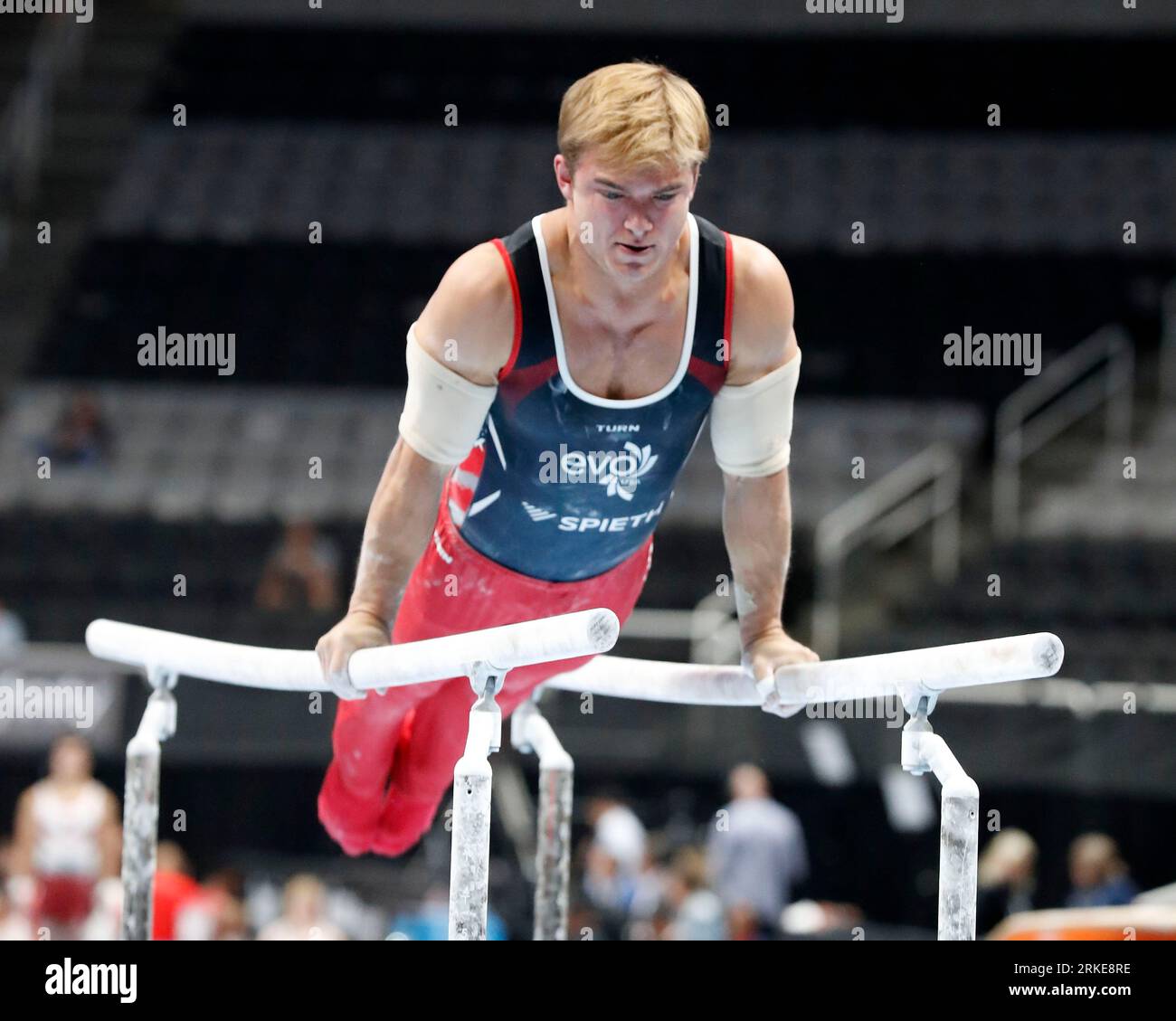 August 24, 2023, SAN JOSE, CALIFORNIA: Curran Phillips (27) performs on ...
