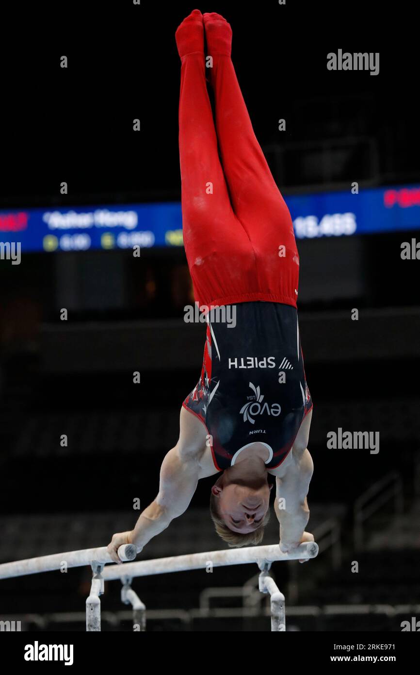 August 24, 2023, SAN JOSE, CALIFORNIA: Shane Wiskus (35) performs on ...