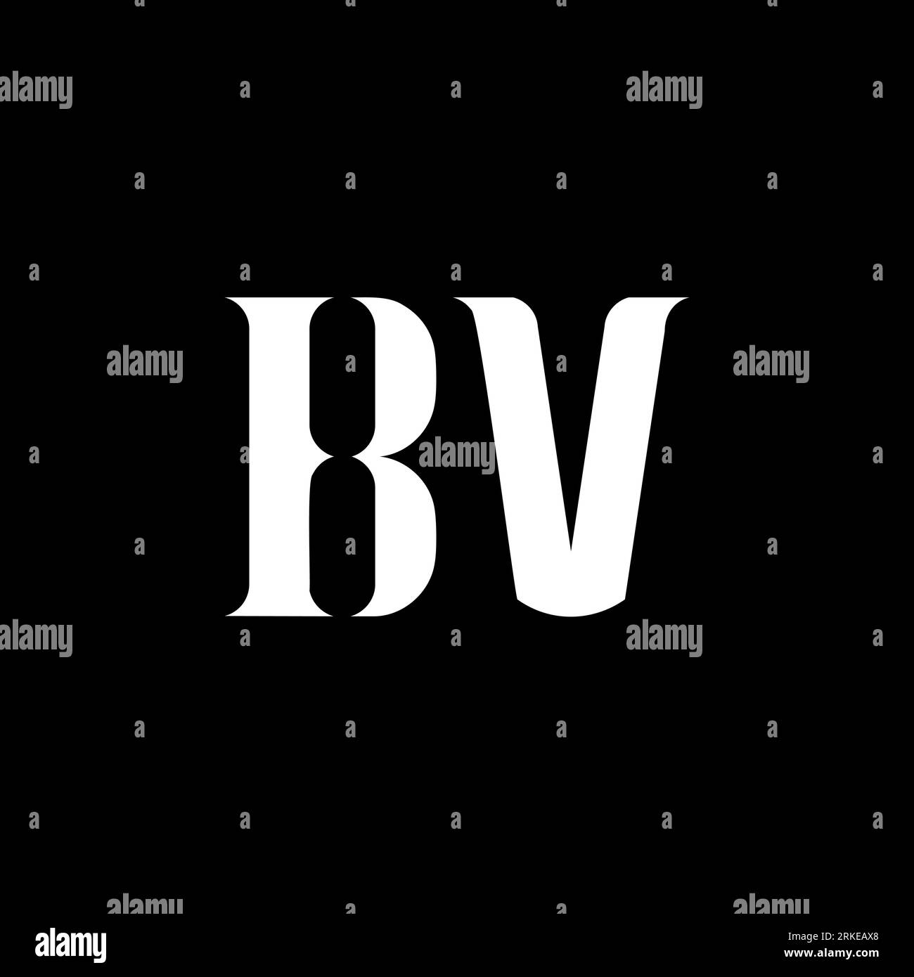 BV B V letter logo design. Initial letter BV uppercase monogram logo ...