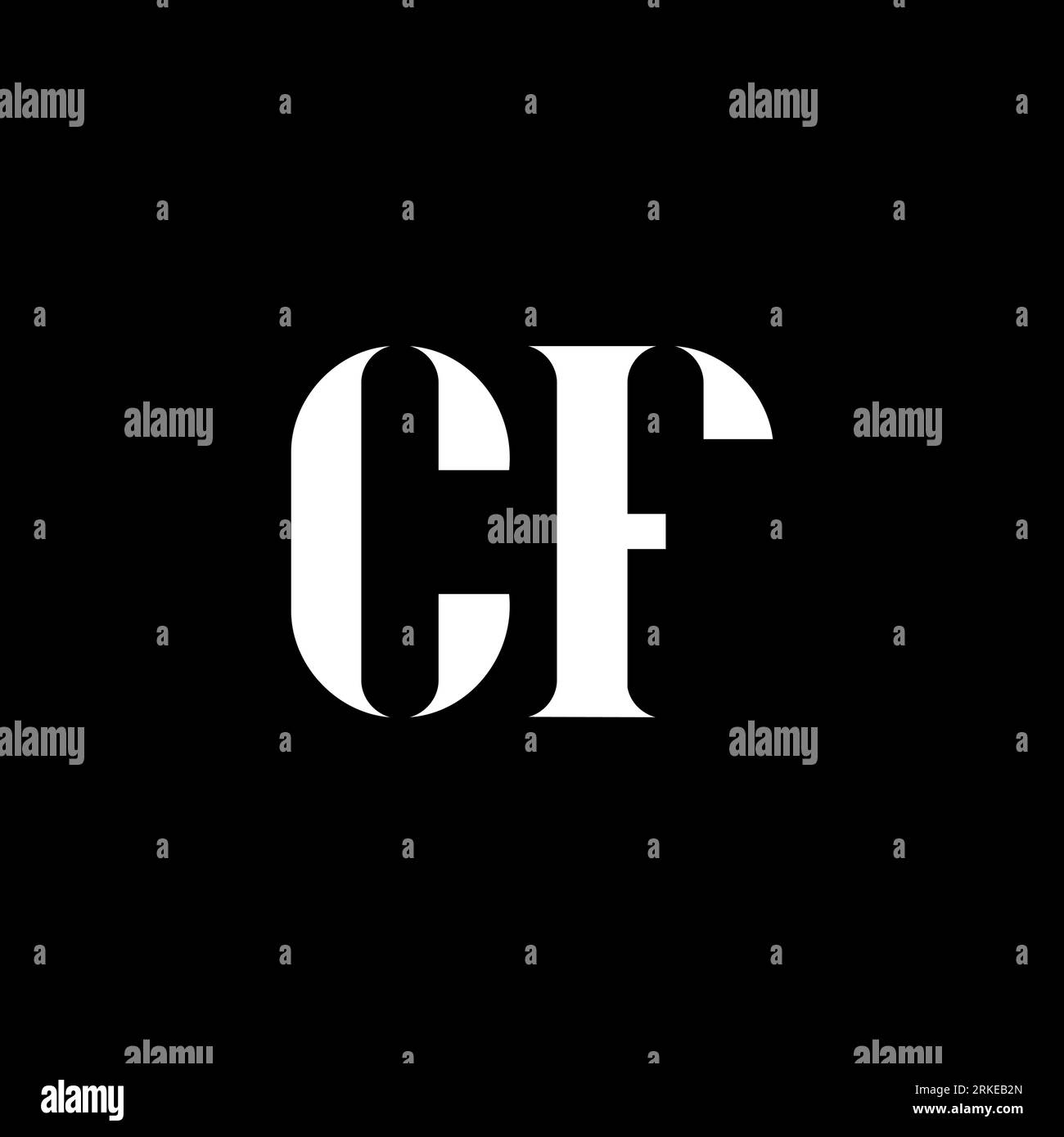 CF C F letter logo design. Initial letter CF uppercase monogram logo ...