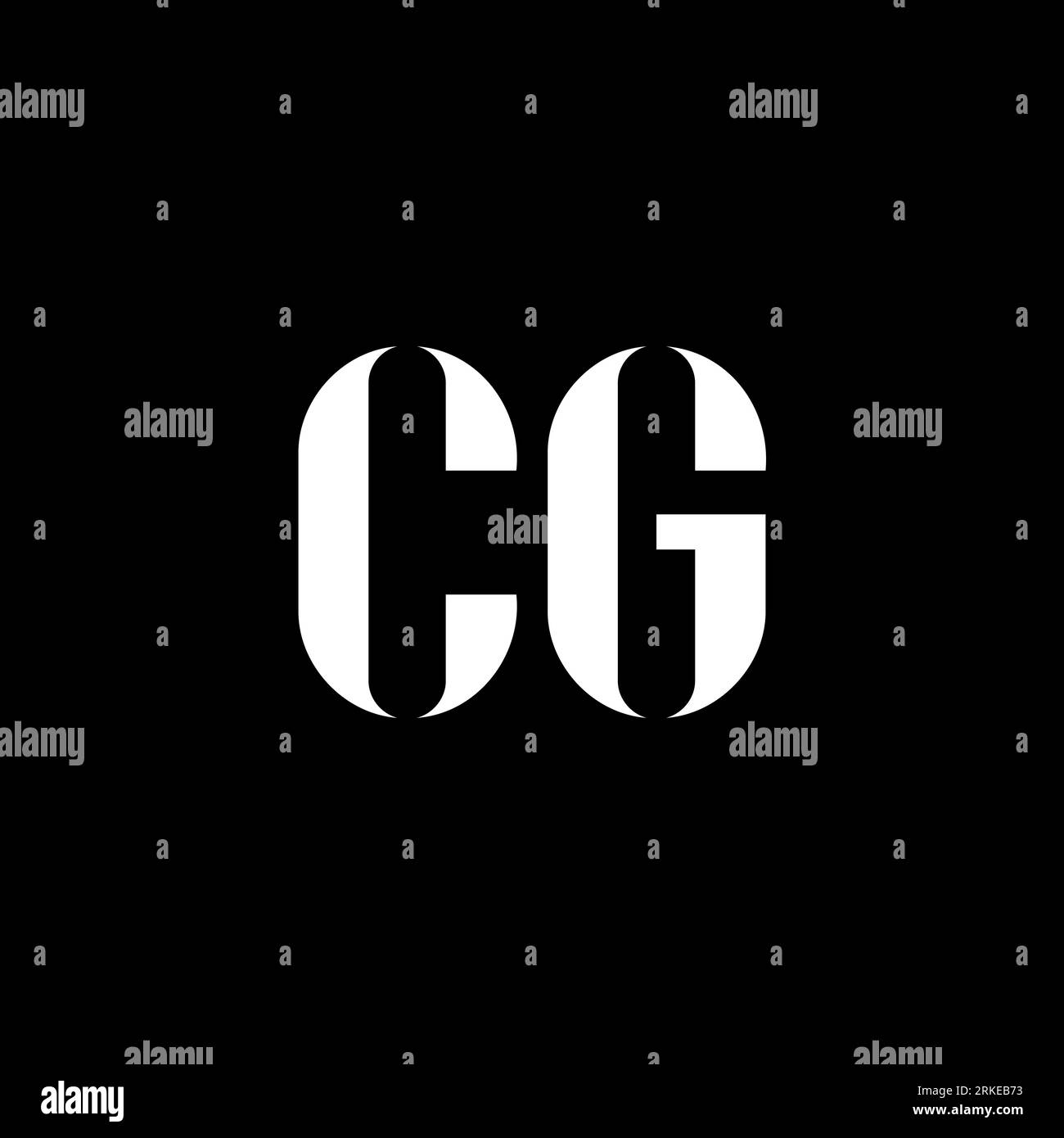 CG C G letter logo design. Initial letter CG uppercase monogram logo ...