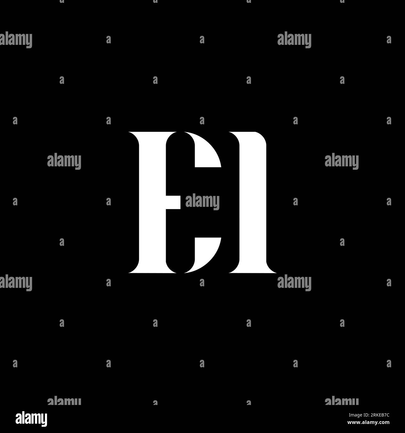 EI E I letter logo design. Initial letter EI uppercase monogram logo ...