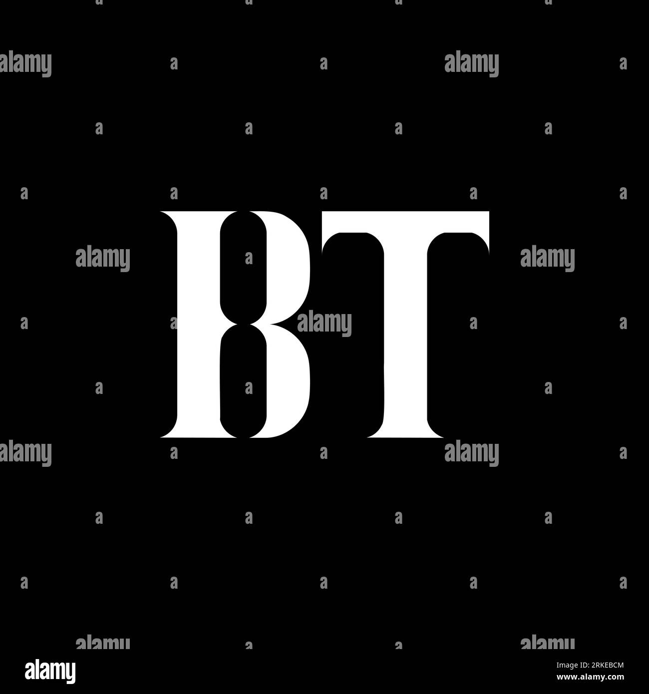 BT B T letter logo design. Initial letter BT uppercase monogram logo ...