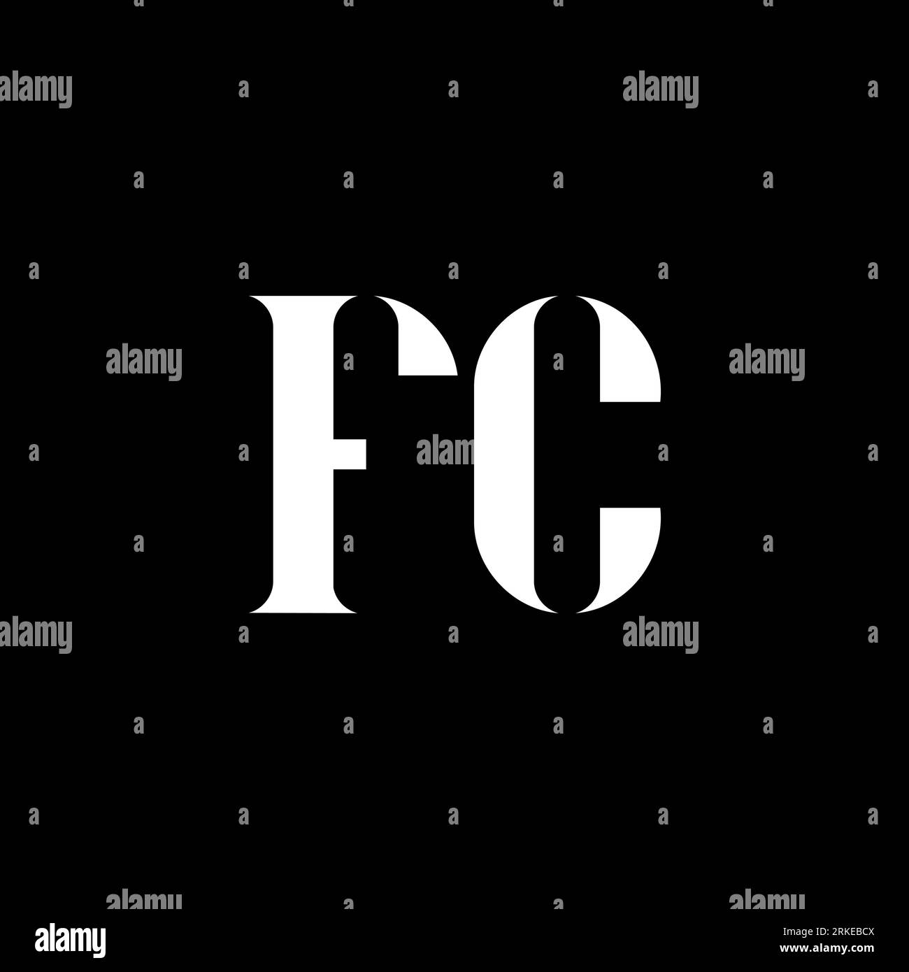 FC F C letter logo design. Initial letter FC uppercase monogram logo ...