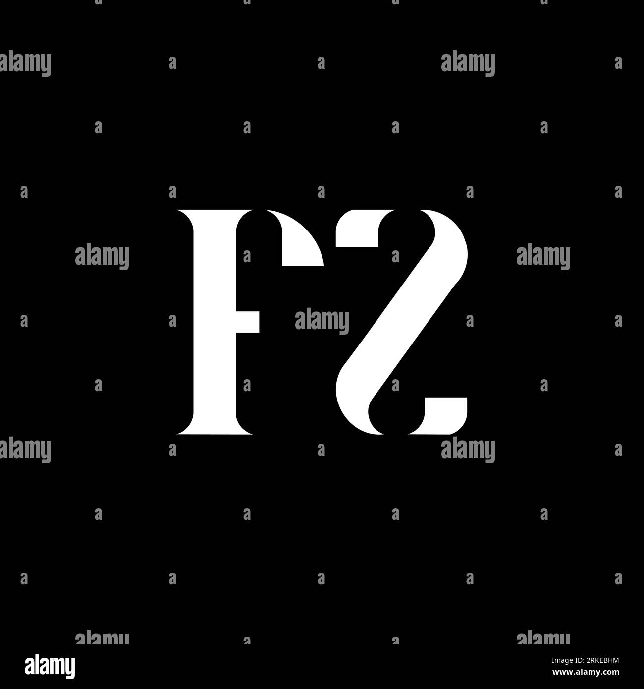 FZ F Z letter logo design. Initial letter FZ uppercase monogram logo ...