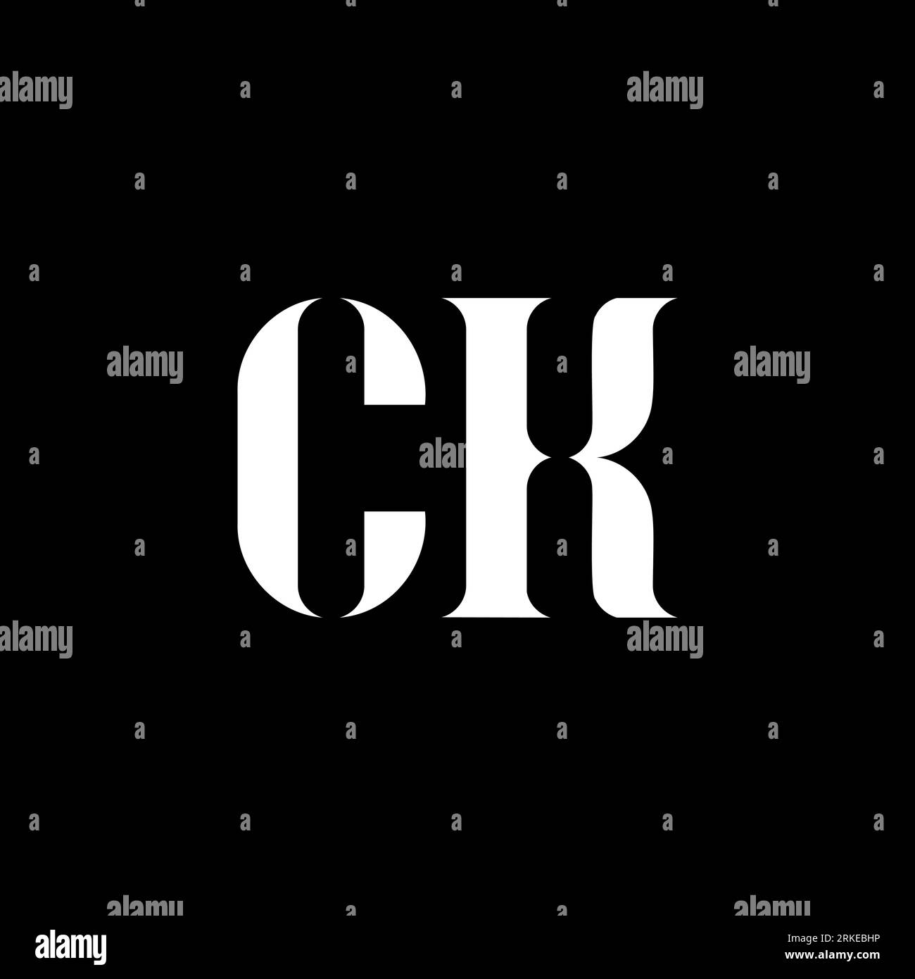 CK C K letter logo design. Initial letter CK uppercase monogram logo ...