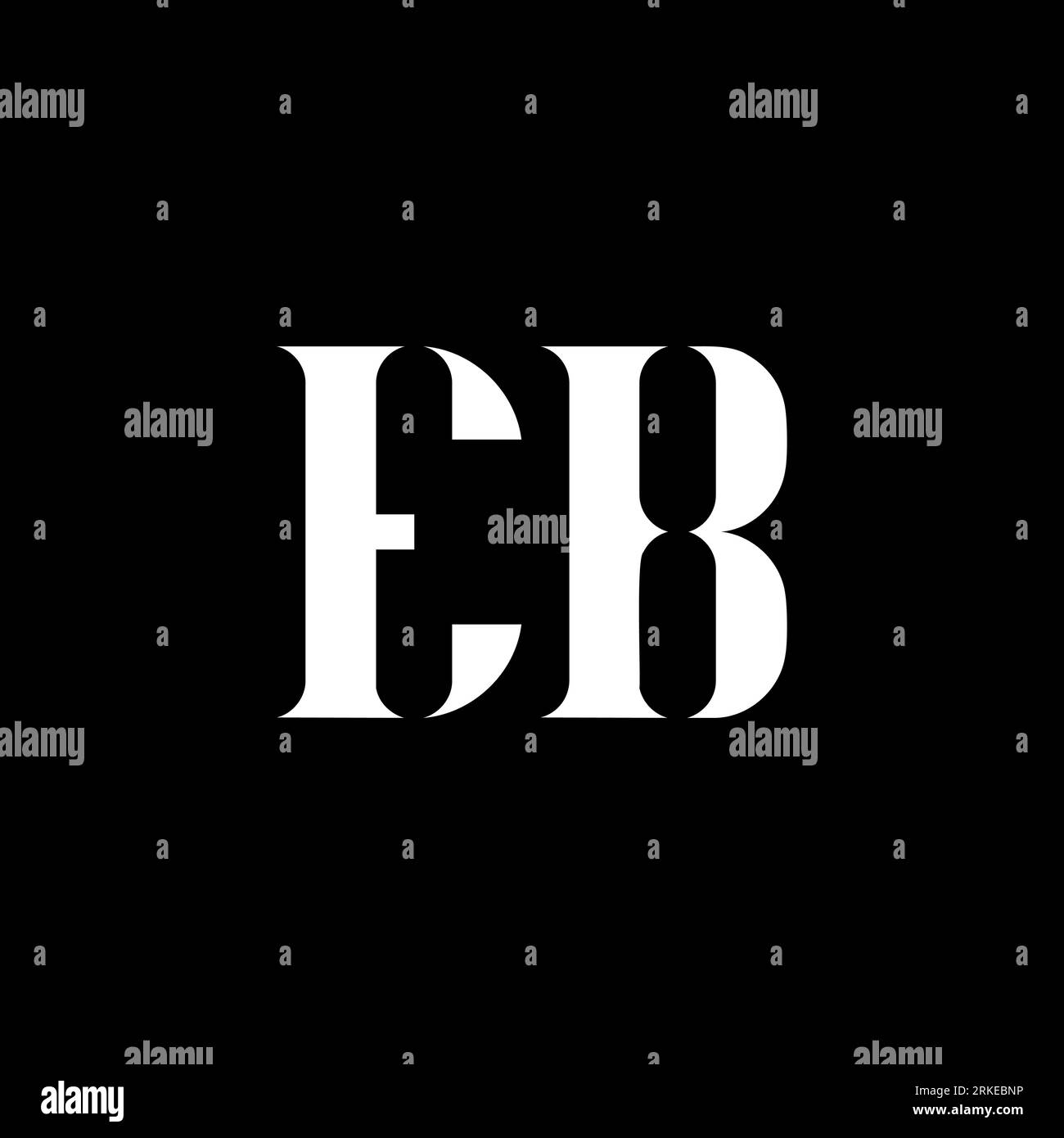 EB E B letter logo design. Initial letter EB uppercase monogram logo ...