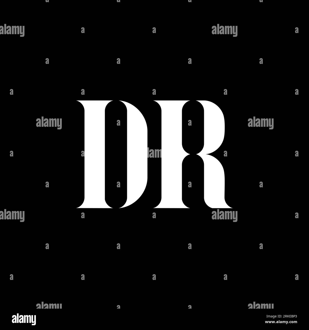 DR D R letter logo design. Initial letter DR uppercase monogram logo ...
