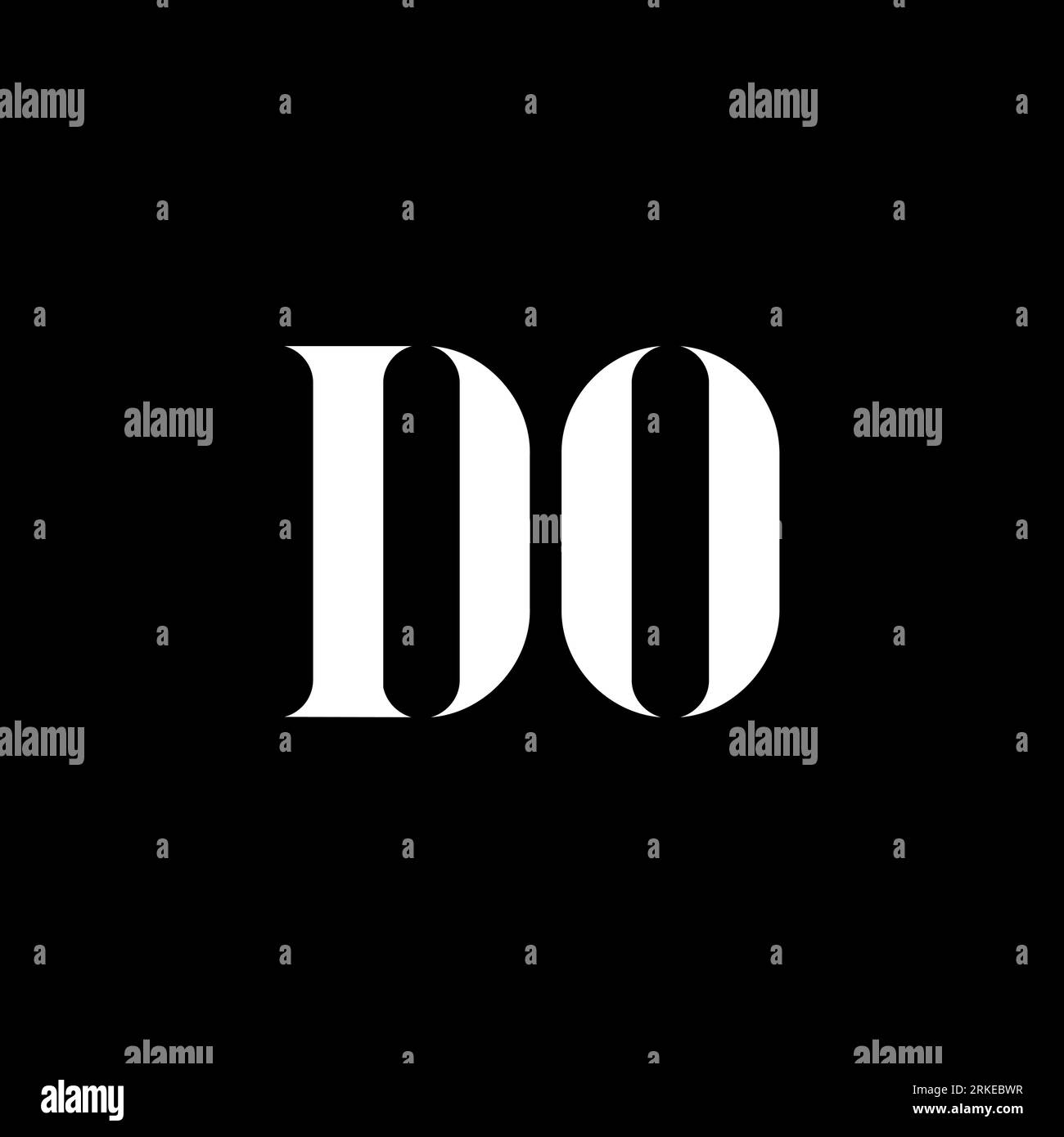 DO D O letter logo design. Initial letter DO uppercase monogram logo ...