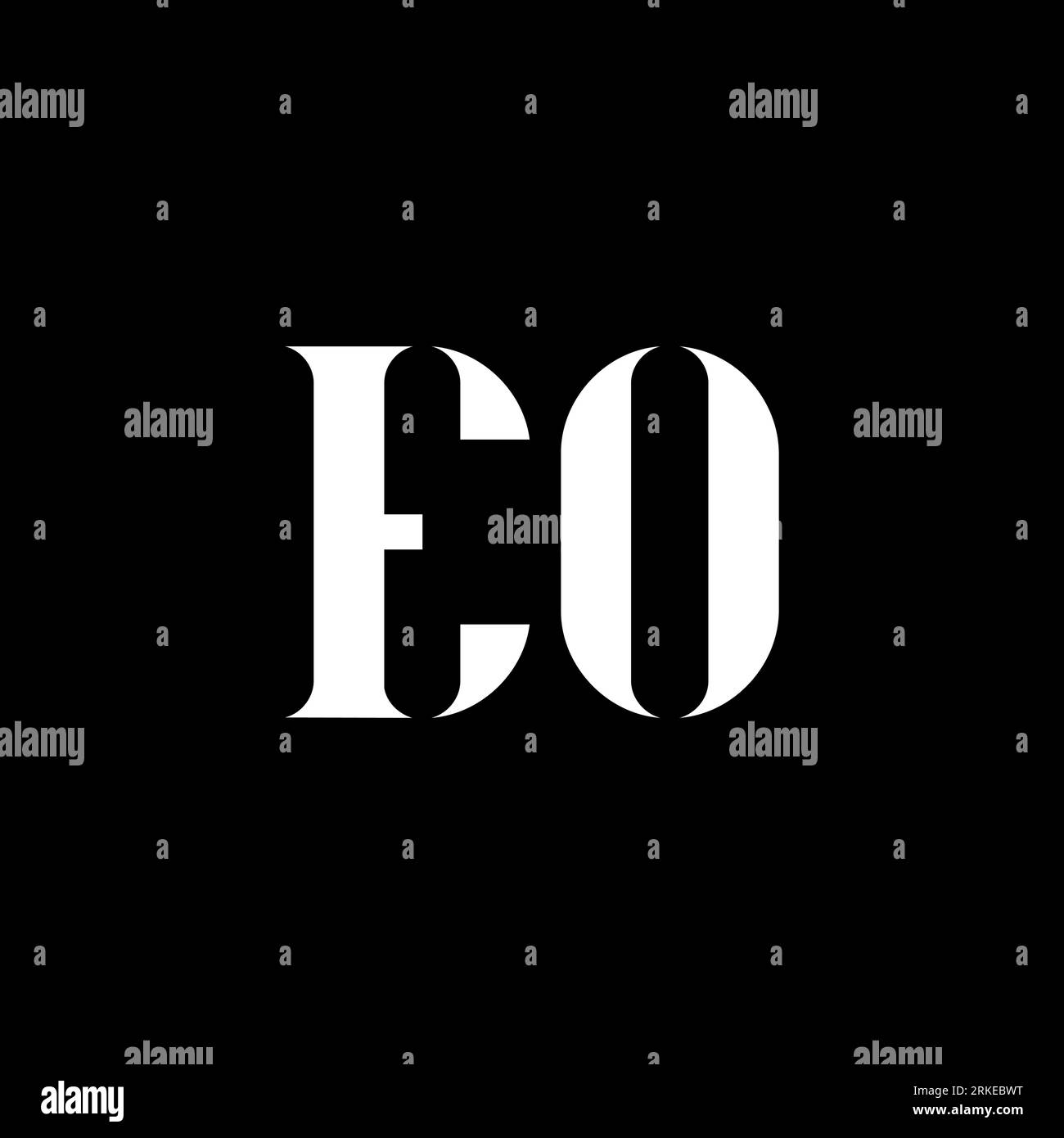 EO E O letter logo design. Initial letter EO uppercase monogram logo ...
