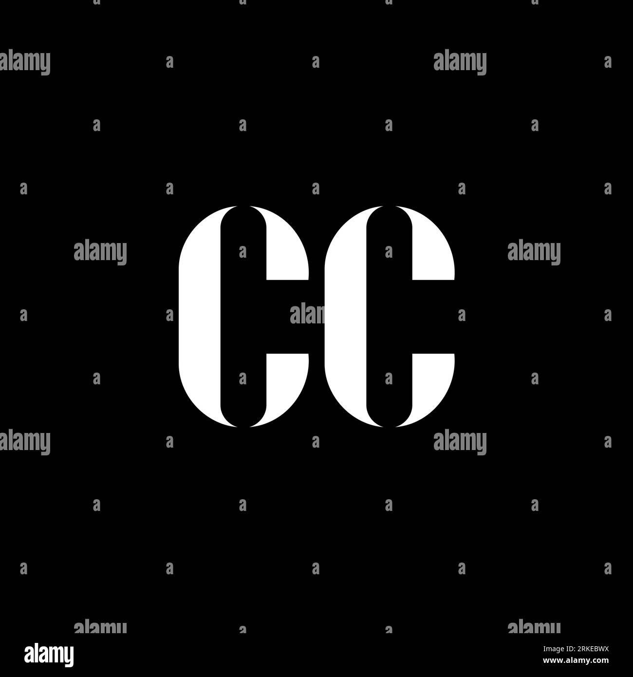 CC C C letter logo design. Initial letter CC uppercase monogram logo white color. CC logo, C C ...