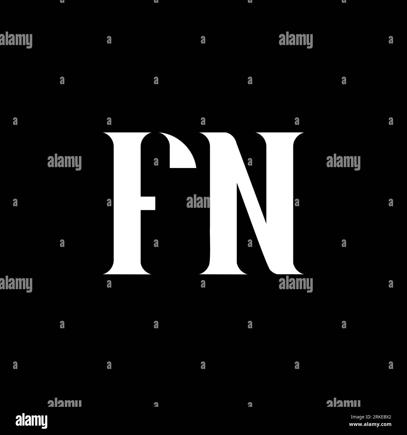 FN F N letter logo design. Initial letter FN uppercase monogram logo ...