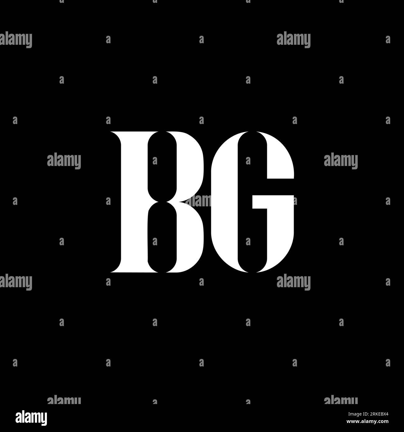 BG B G letter logo design. Initial letter BG uppercase monogram logo ...