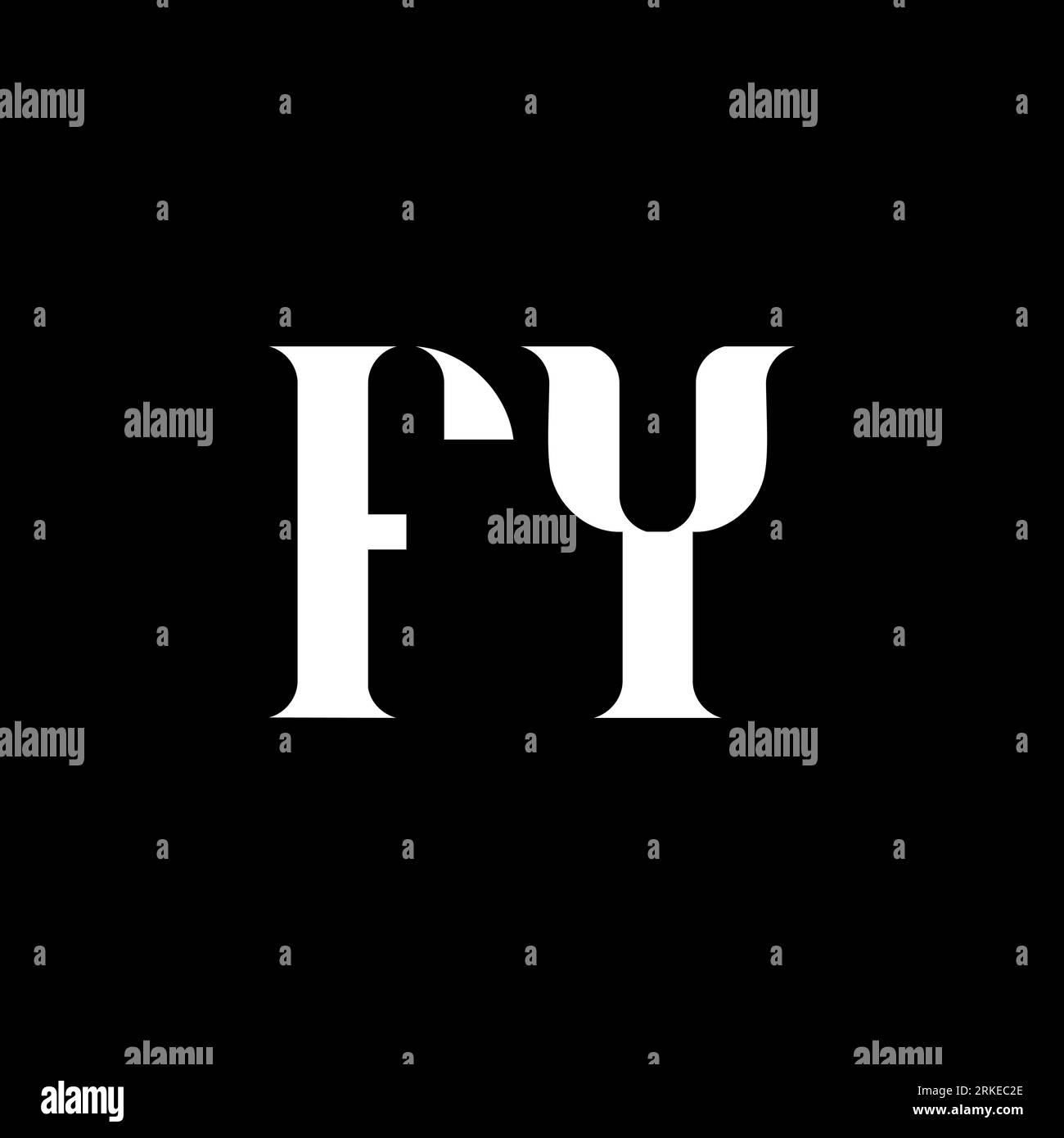 FY F Y letter logo design. Initial letter FY uppercase monogram logo ...