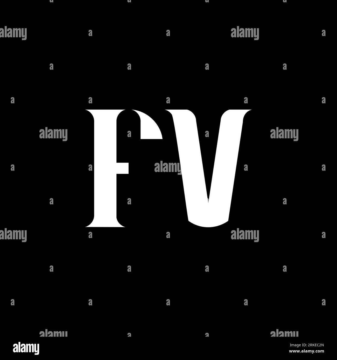 FV F V letter logo design. Initial letter FV uppercase monogram logo white color. FV logo, F V ...