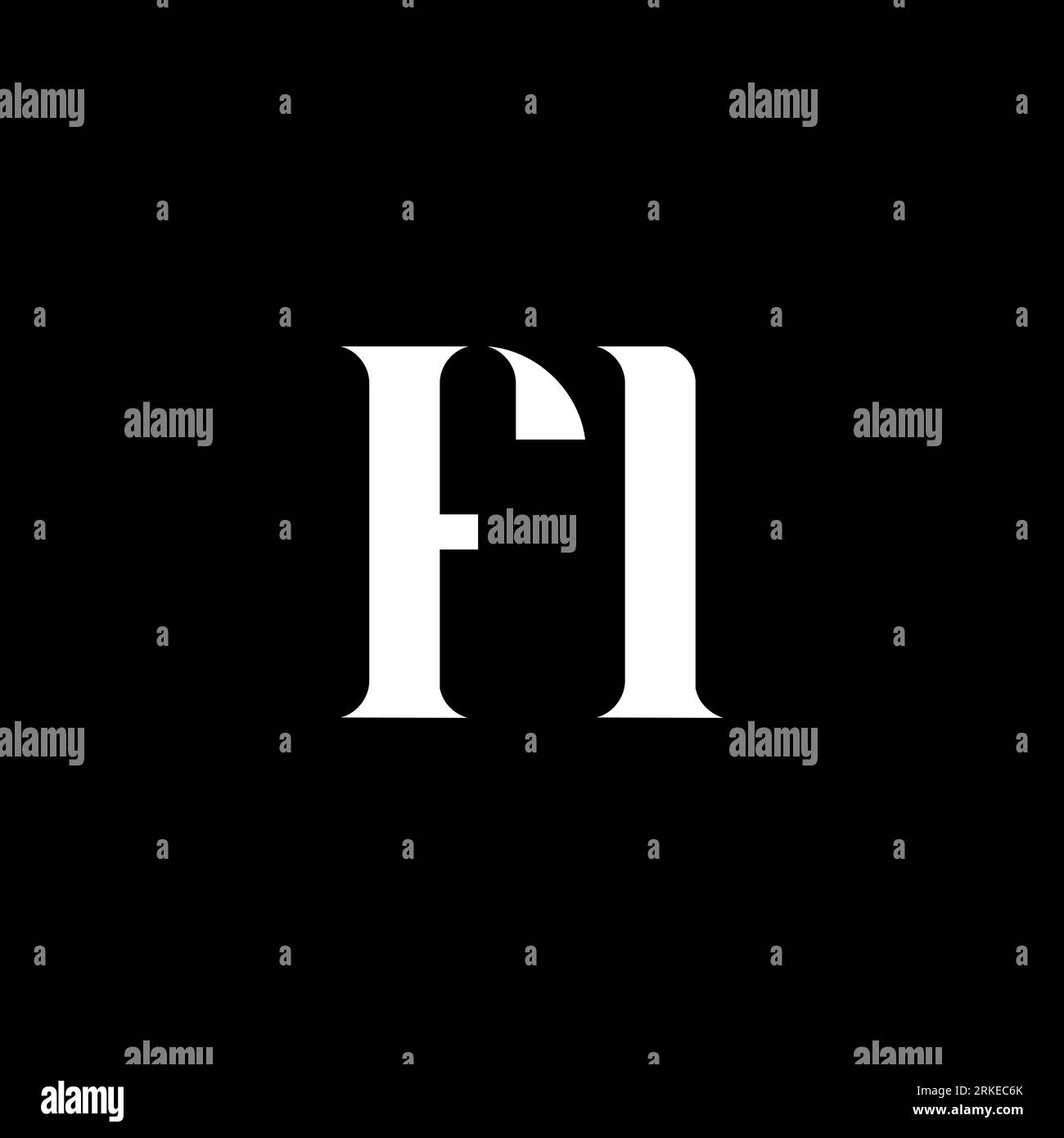 FI F I letter logo design. Initial letter FI uppercase monogram logo ...