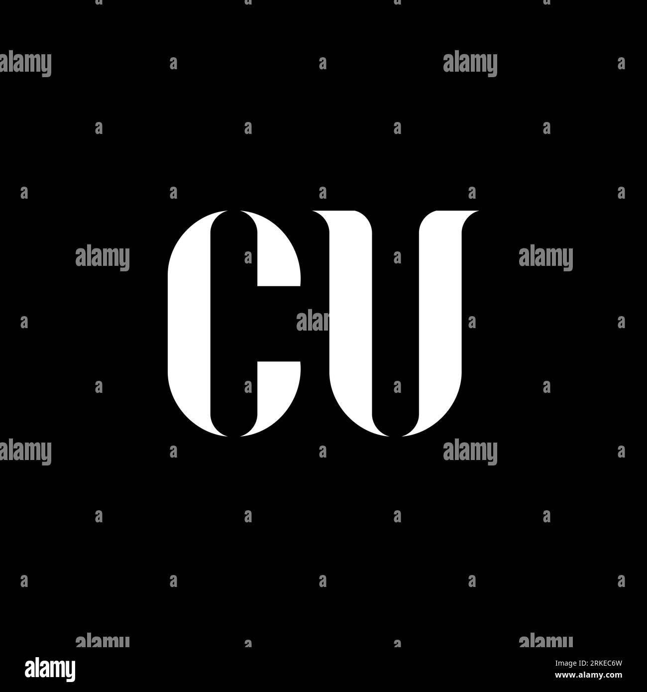 CU C U letter logo design. Initial letter CU uppercase monogram logo ...