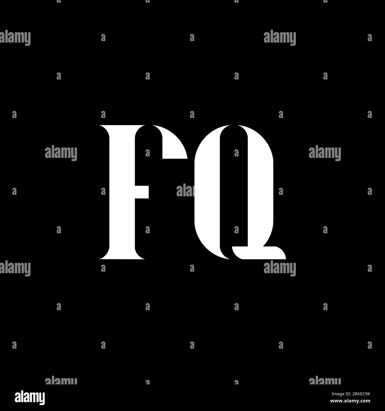 FQ F Q letter logo design. Initial letter FQ uppercase monogram logo ...