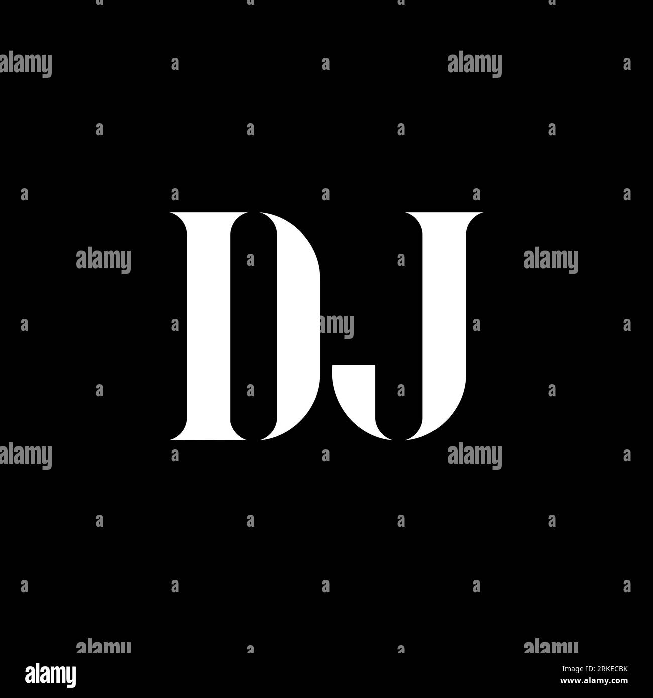 DJ D J letter logo design. Initial letter DJ uppercase monogram logo ...