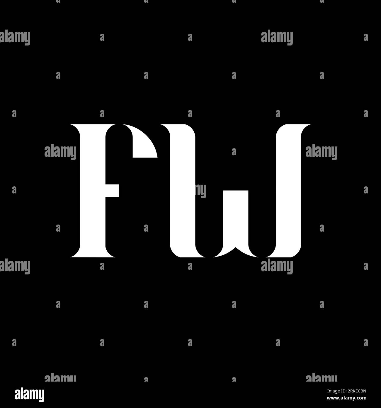 FW F W letter logo design. Initial letter FW uppercase monogram logo ...