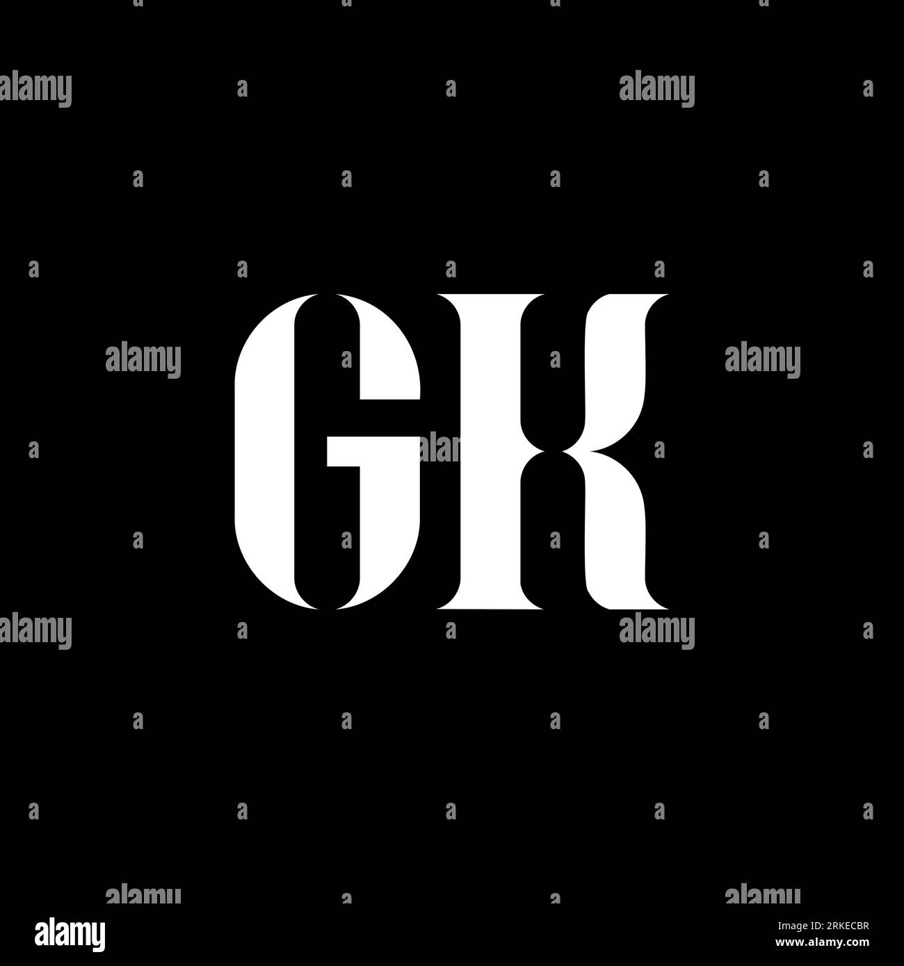 GK G K letter logo design. Initial letter GK uppercase monogram logo ...