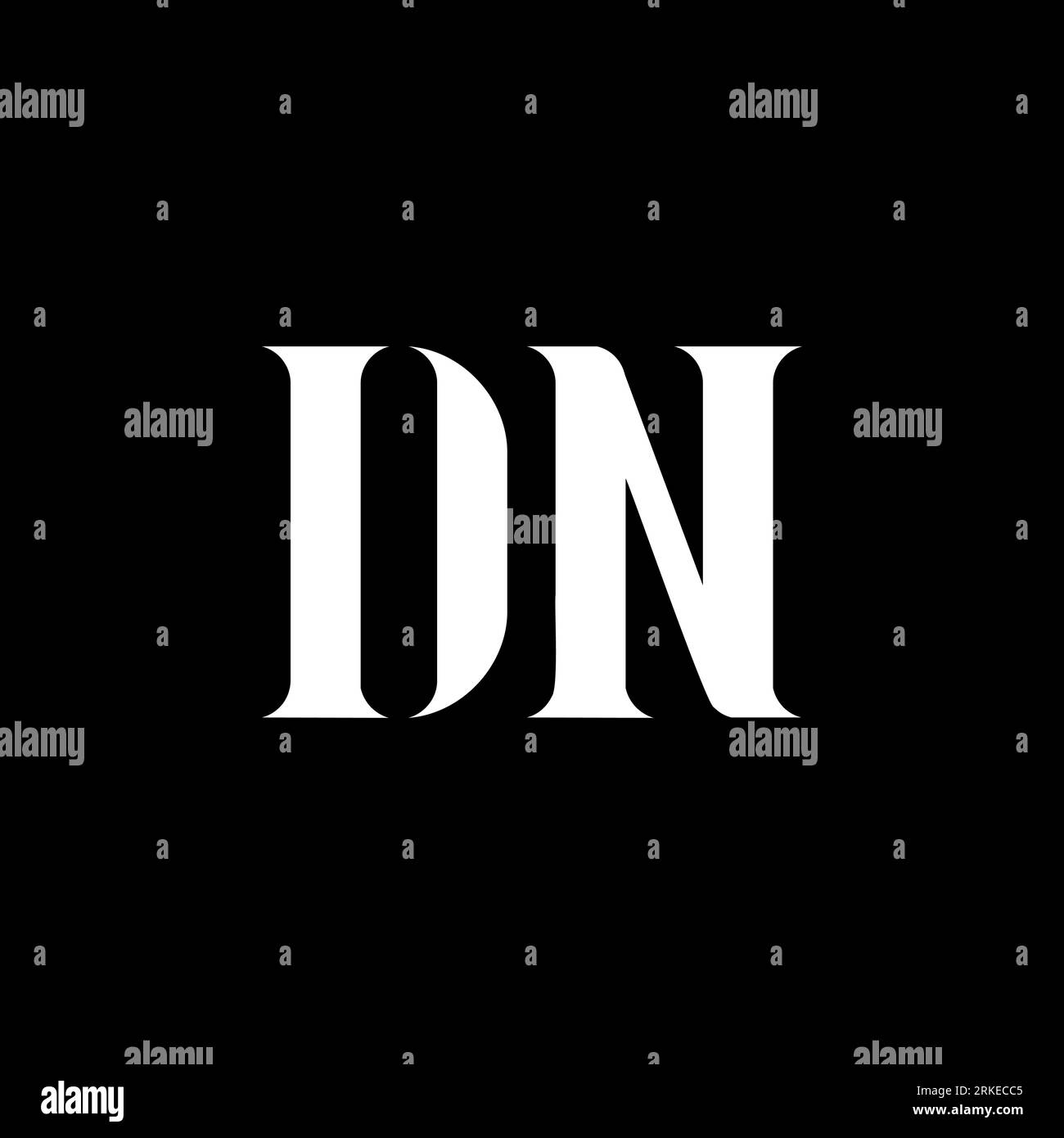 DN D N letter logo design. Initial letter DN uppercase monogram logo ...
