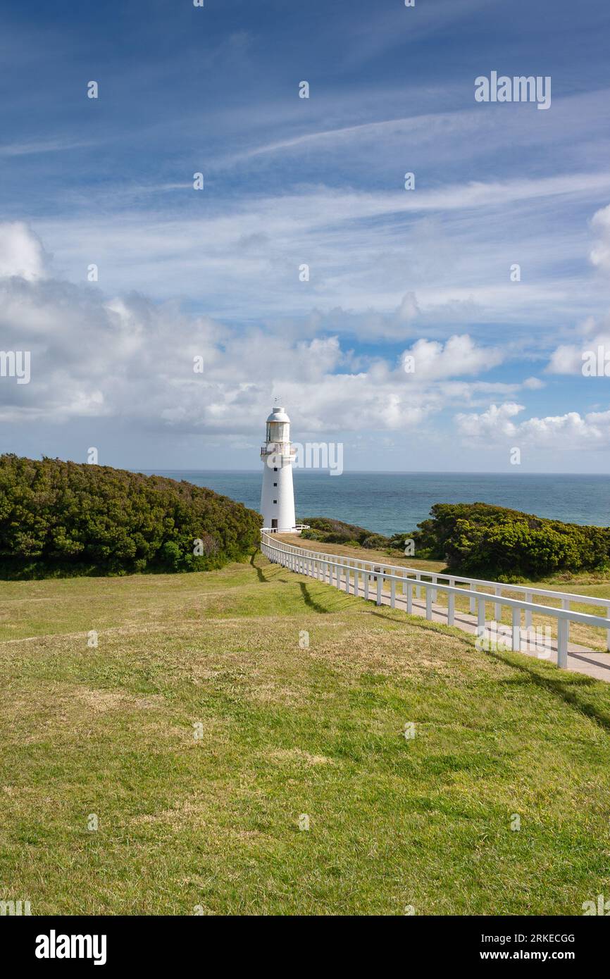 Cape Otway lighthouse located near Melbourne, Victoria, Australia Stock ...