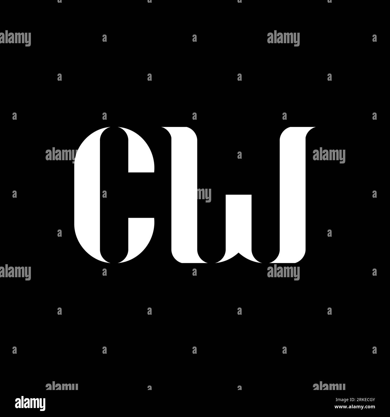 CW C W letter logo design. Initial letter CW uppercase monogram logo ...