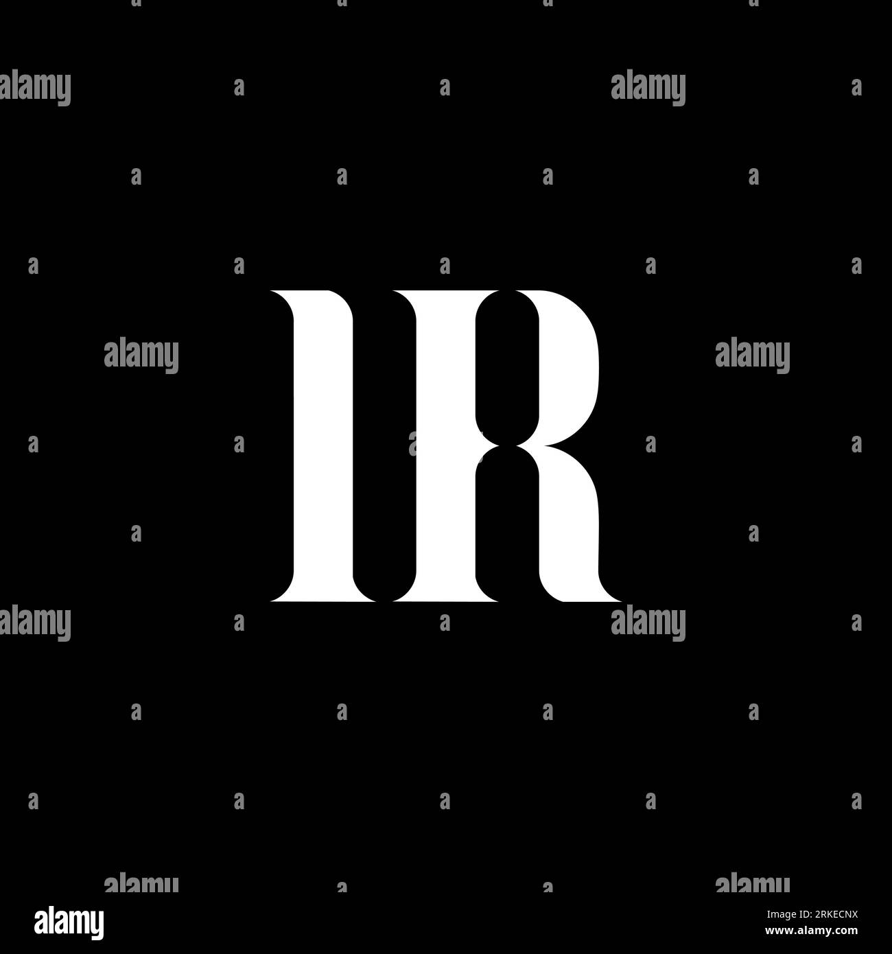 IR I R letter logo design. Initial letter IR uppercase monogram logo ...