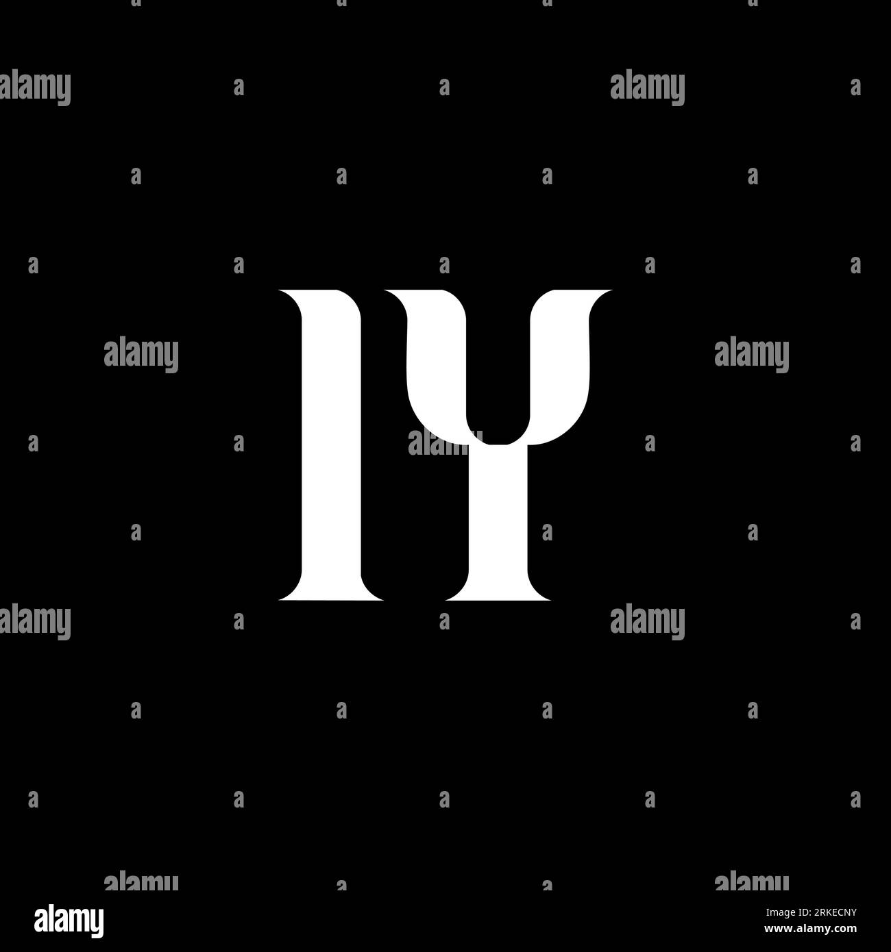 IY I Y letter logo design. Initial letter IY uppercase monogram logo ...
