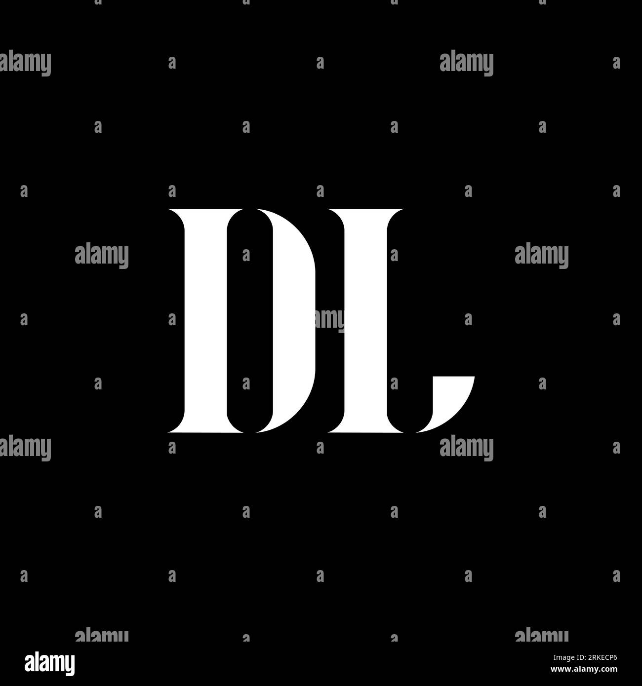 DL D L letter logo design. Initial letter DL uppercase monogram logo ...