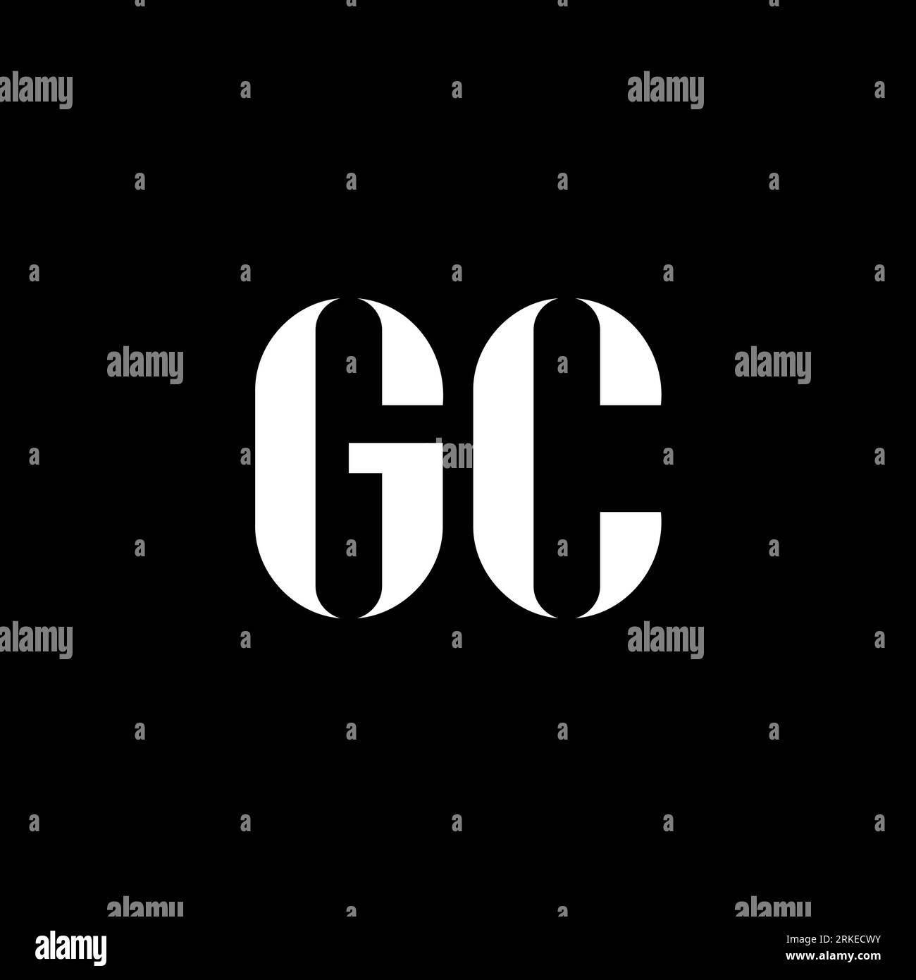 GC G C letter logo design. Initial letter GC uppercase monogram logo ...
