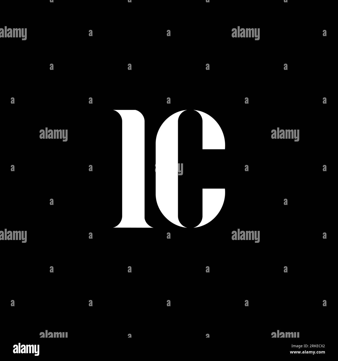 IC I C letter logo design. Initial letter IC uppercase monogram logo ...