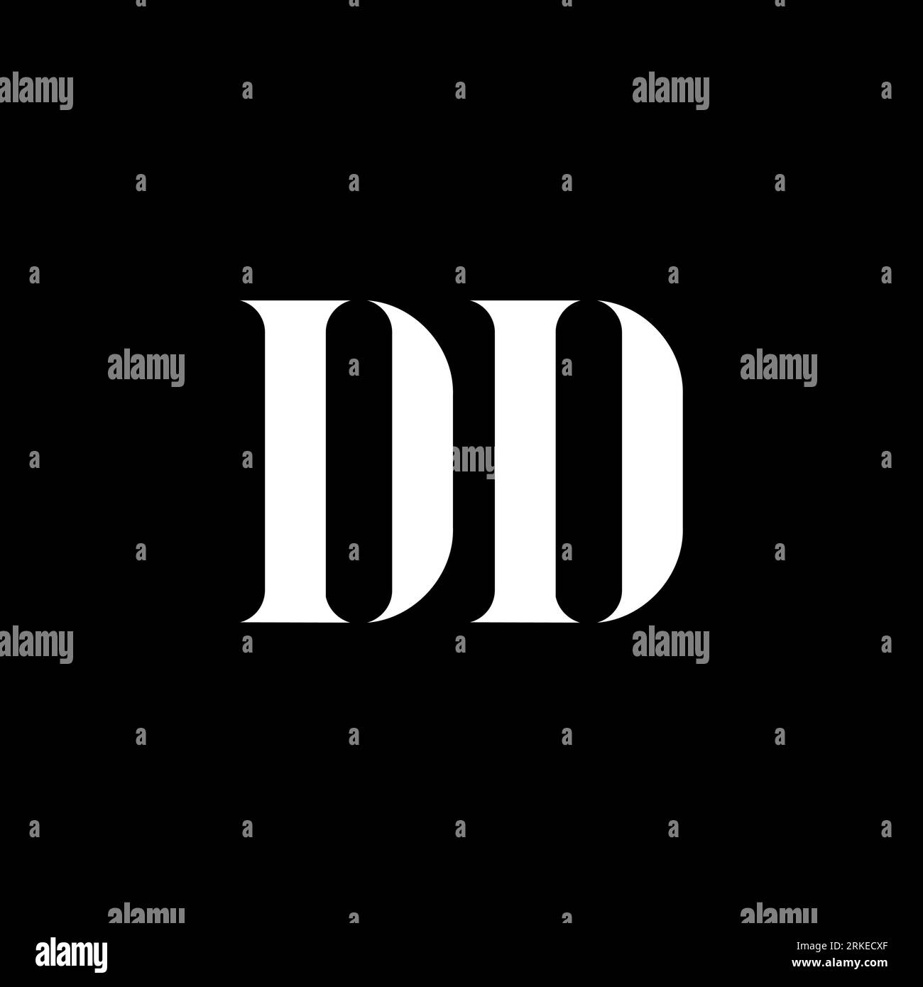 DD D D letter logo design. Initial letter DD uppercase monogram logo white color. DD logo, D D ...