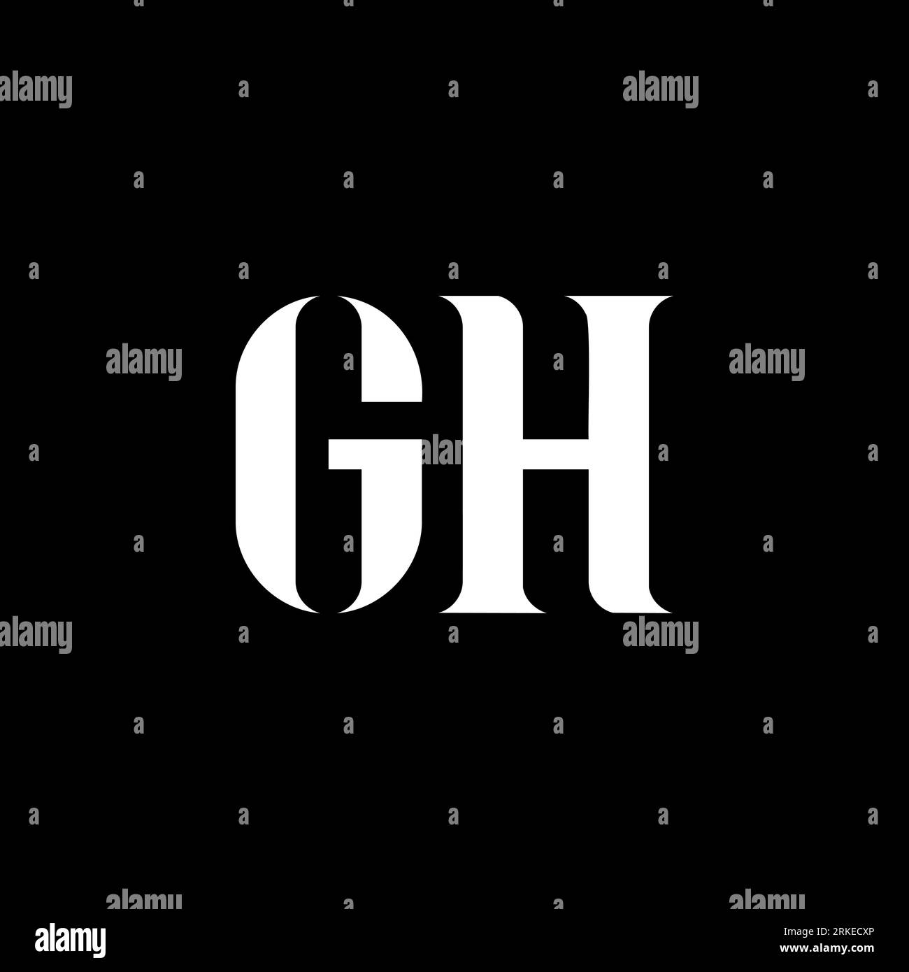 GH G H letter logo design. Initial letter GH uppercase monogram logo ...