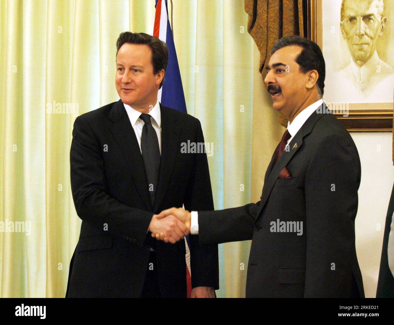 Prime minister syed yousuf raza gilani visit hi-res stock photography ...