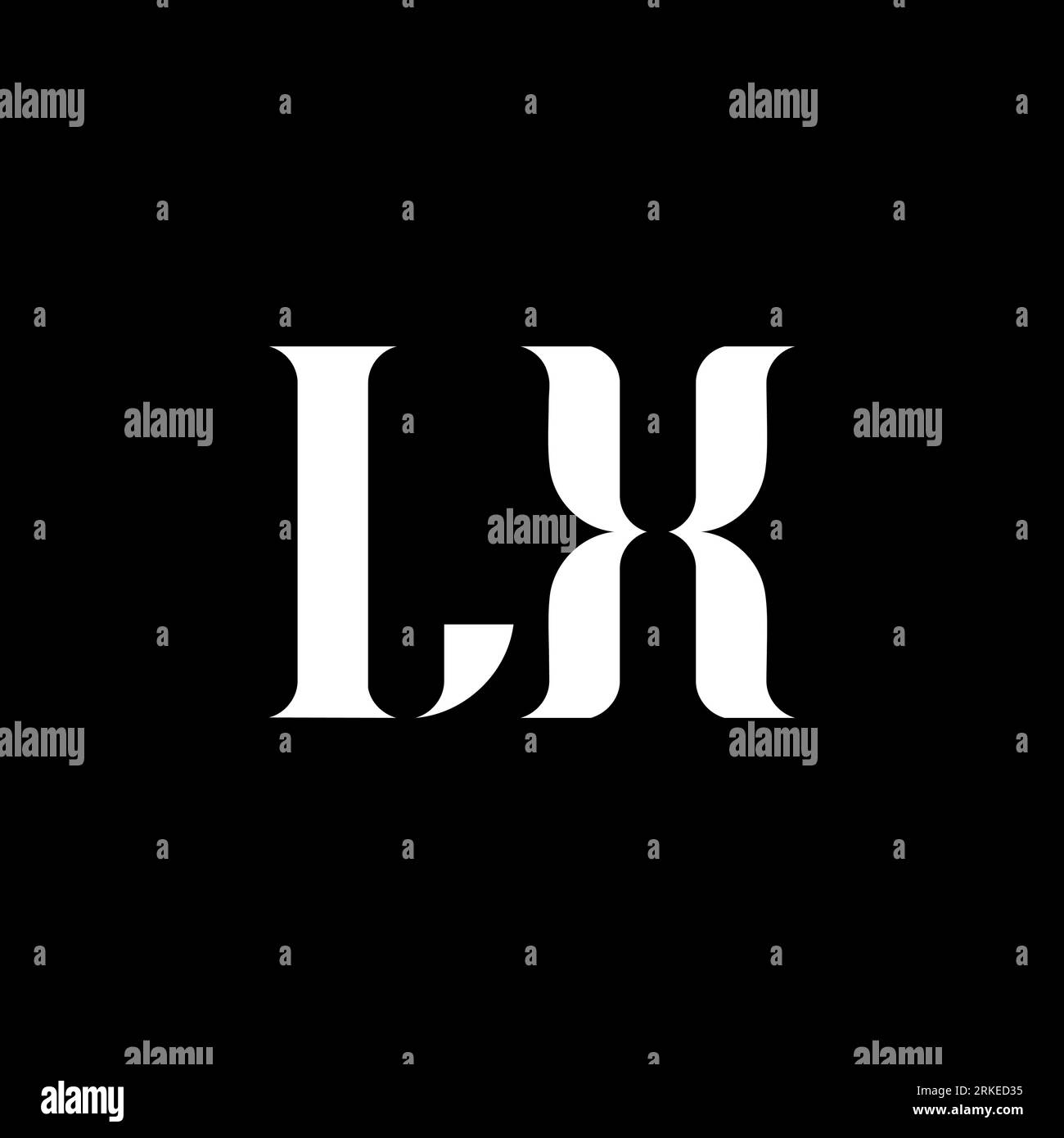LX L X letter logo design. Initial letter LX uppercase monogram logo ...