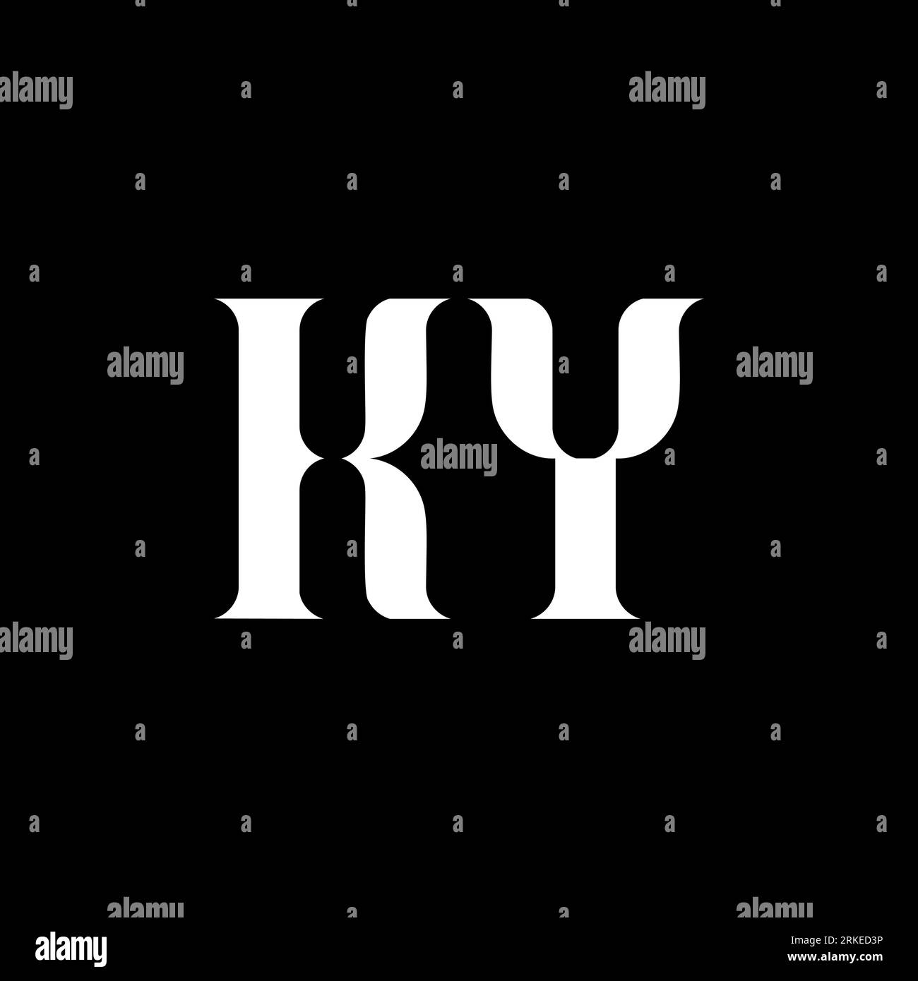 KY K Y letter logo design. Initial letter KY uppercase monogram logo ...