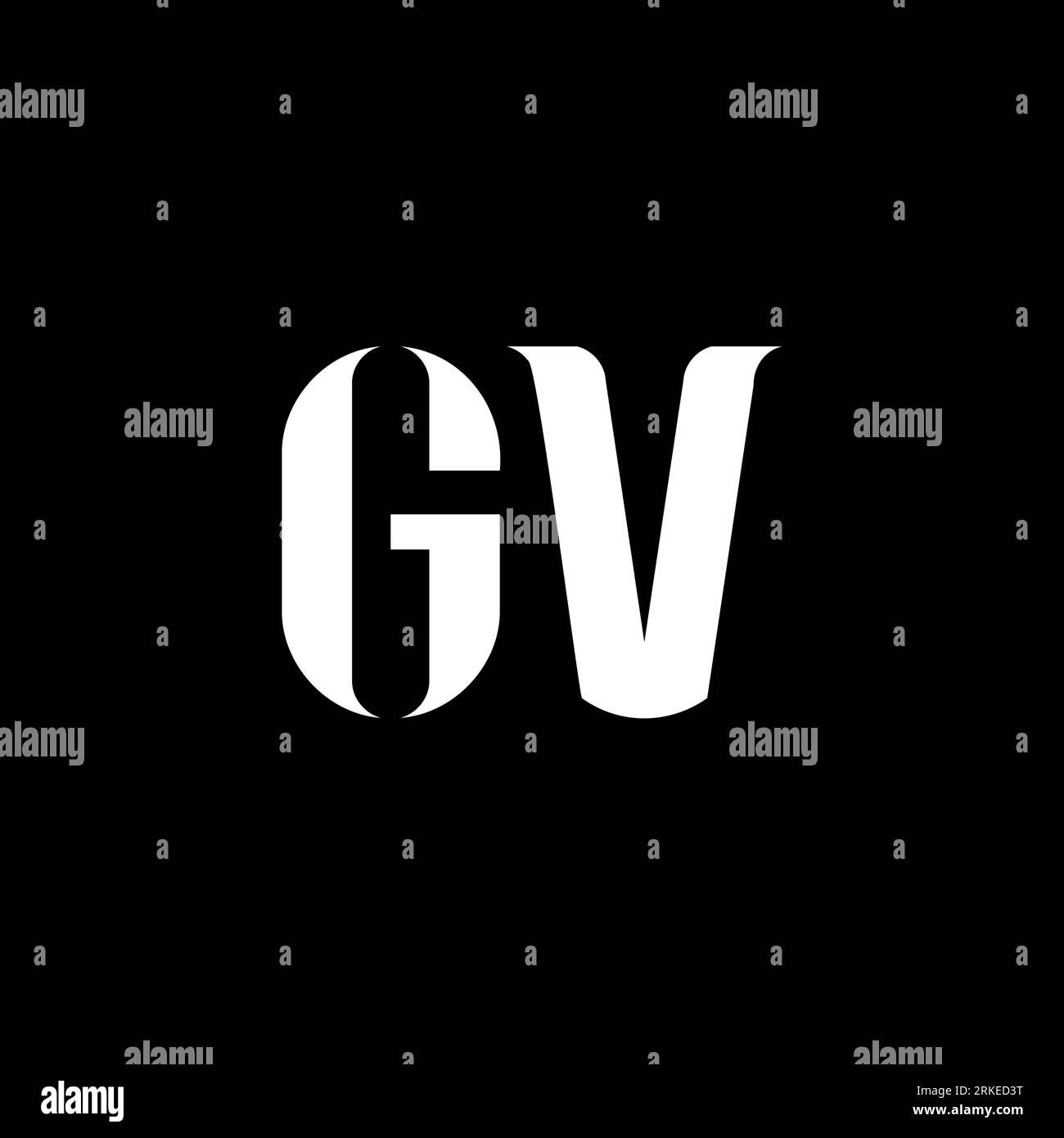 GV G V letter logo design. Initial letter GV uppercase monogram logo ...