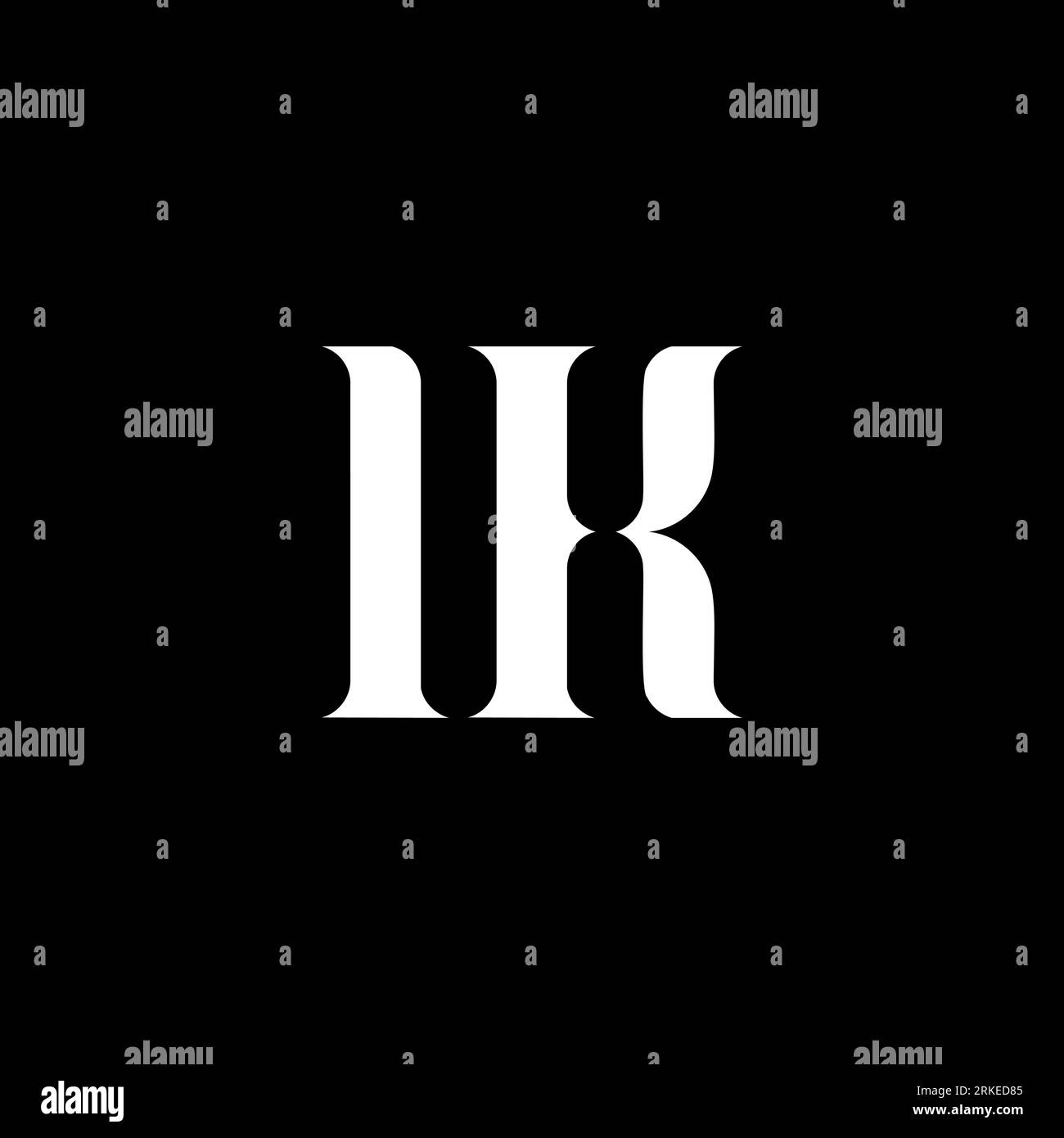 IK I K letter logo design. Initial letter IK uppercase monogram logo ...