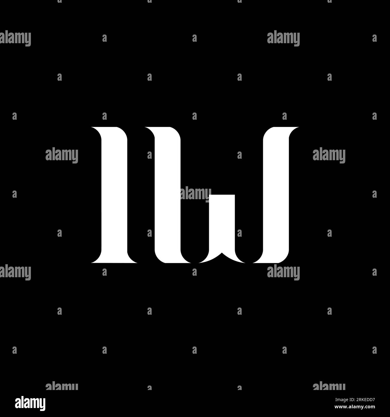IW I W letter logo design. Initial letter IW uppercase monogram logo ...