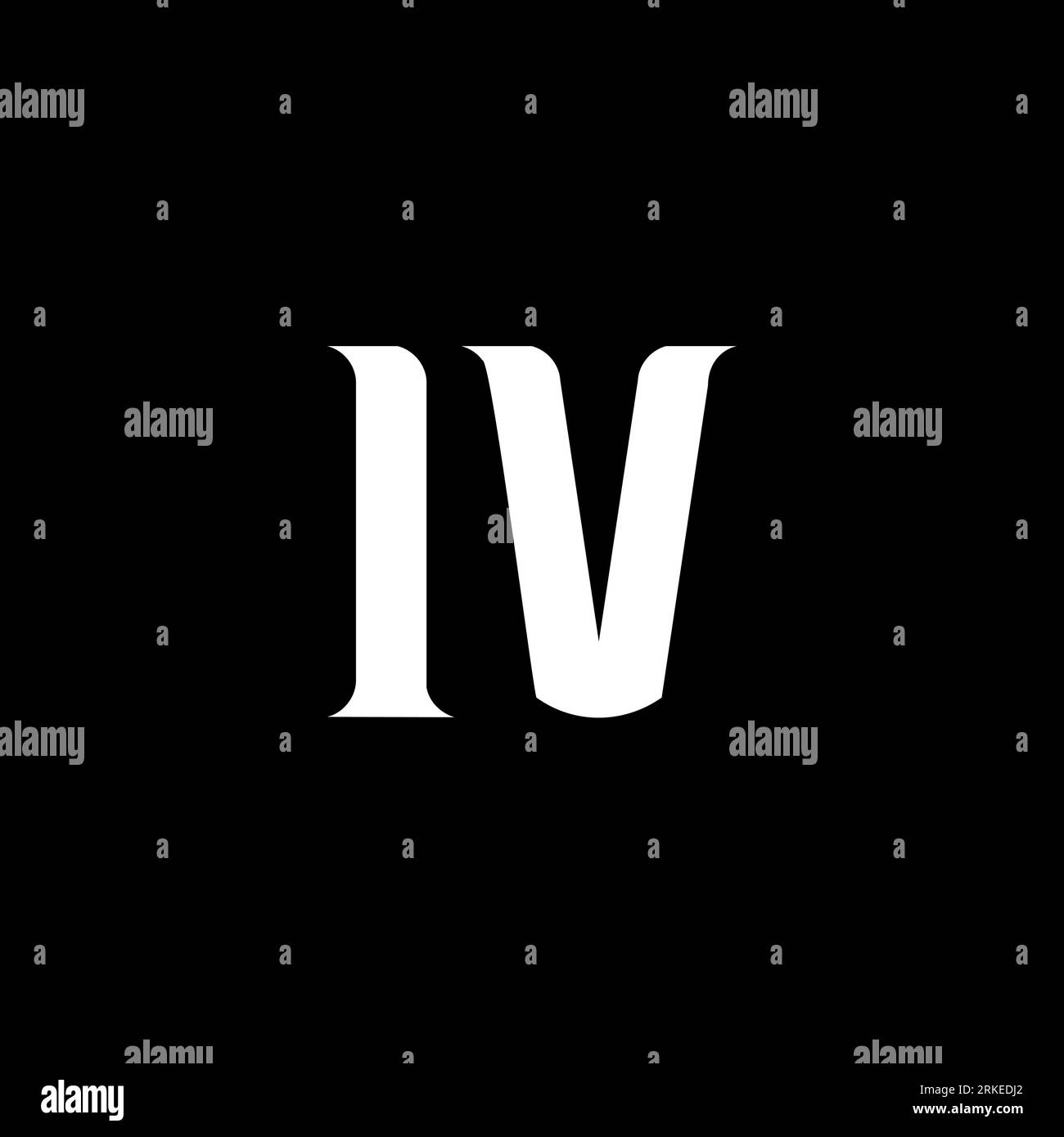 IV I V letter logo design. Initial letter IV uppercase monogram logo ...