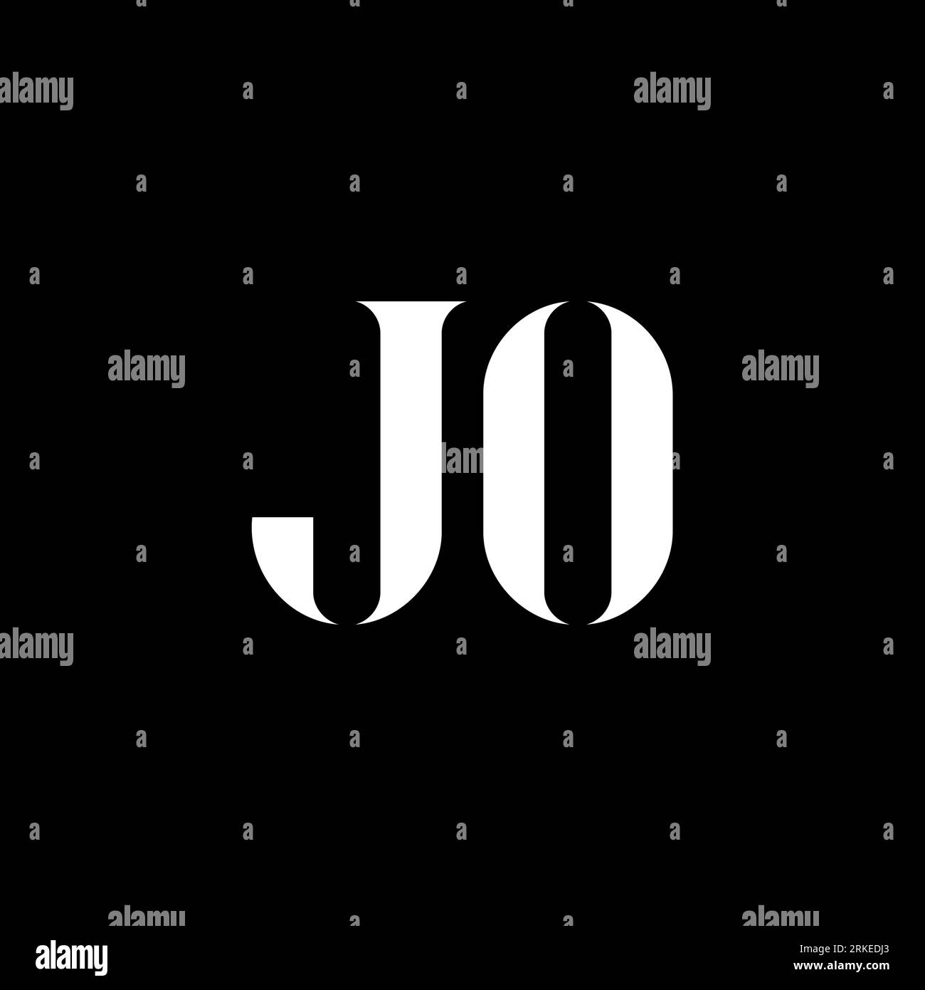 JO J O letter logo design. Initial letter JO uppercase monogram logo ...