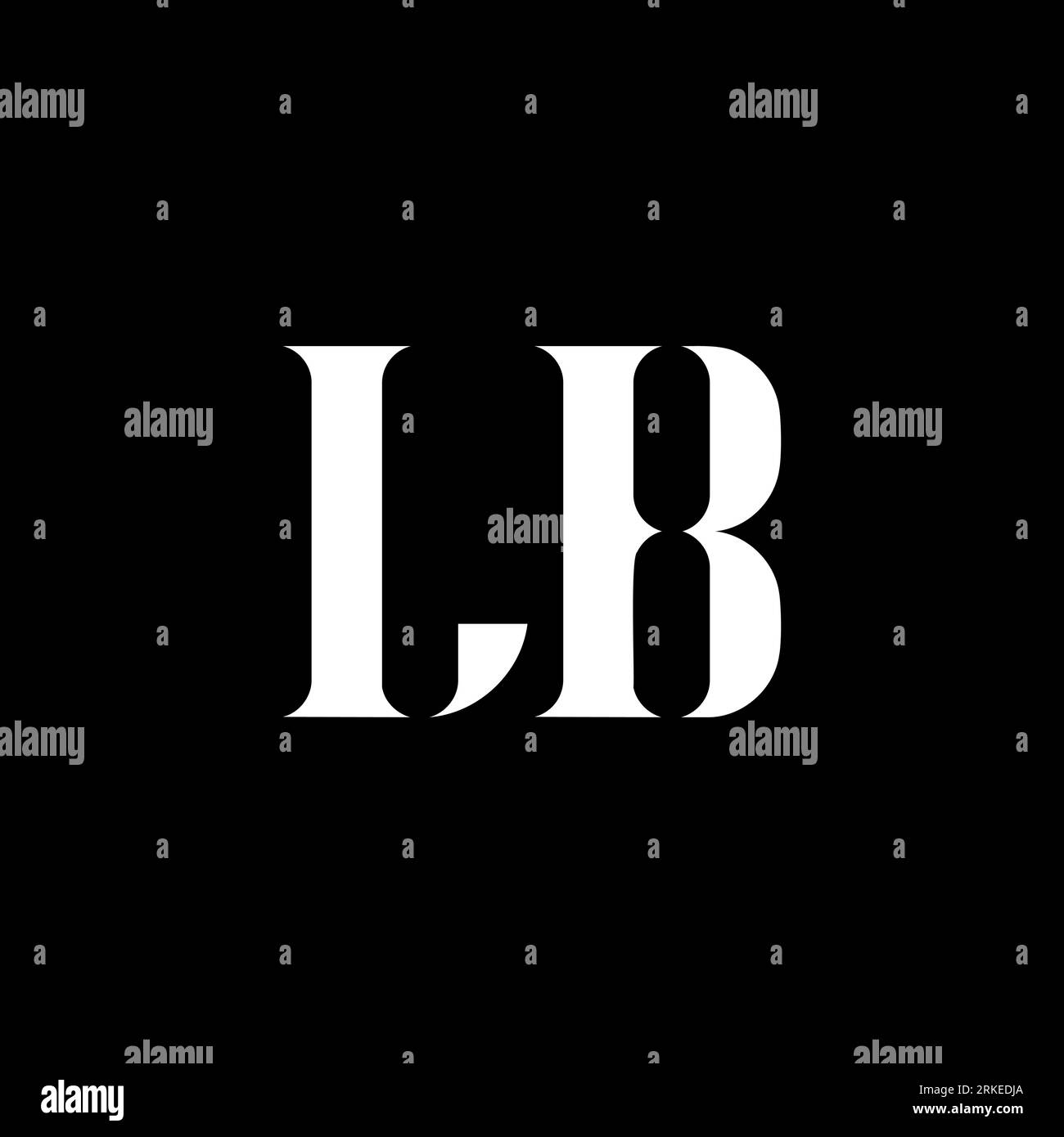 LB L B letter logo design. Initial letter LB uppercase monogram logo ...