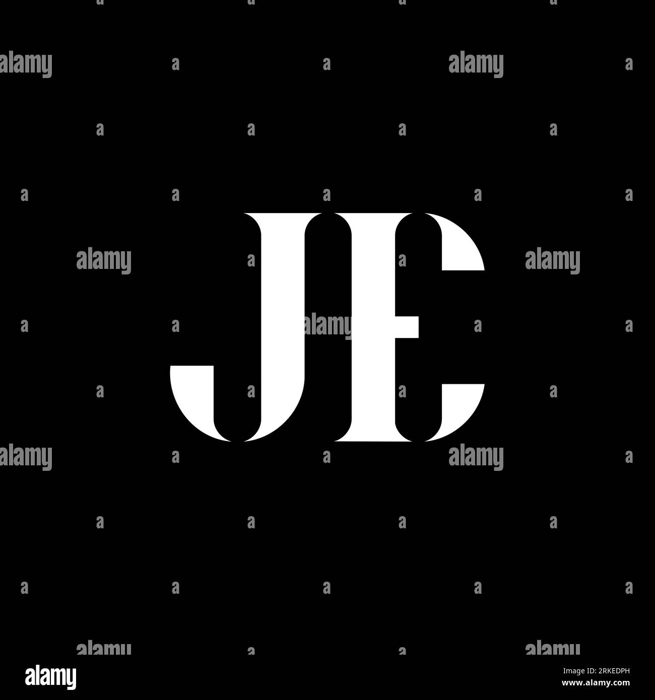 JE J E letter logo design. Initial letter JE uppercase monogram logo ...