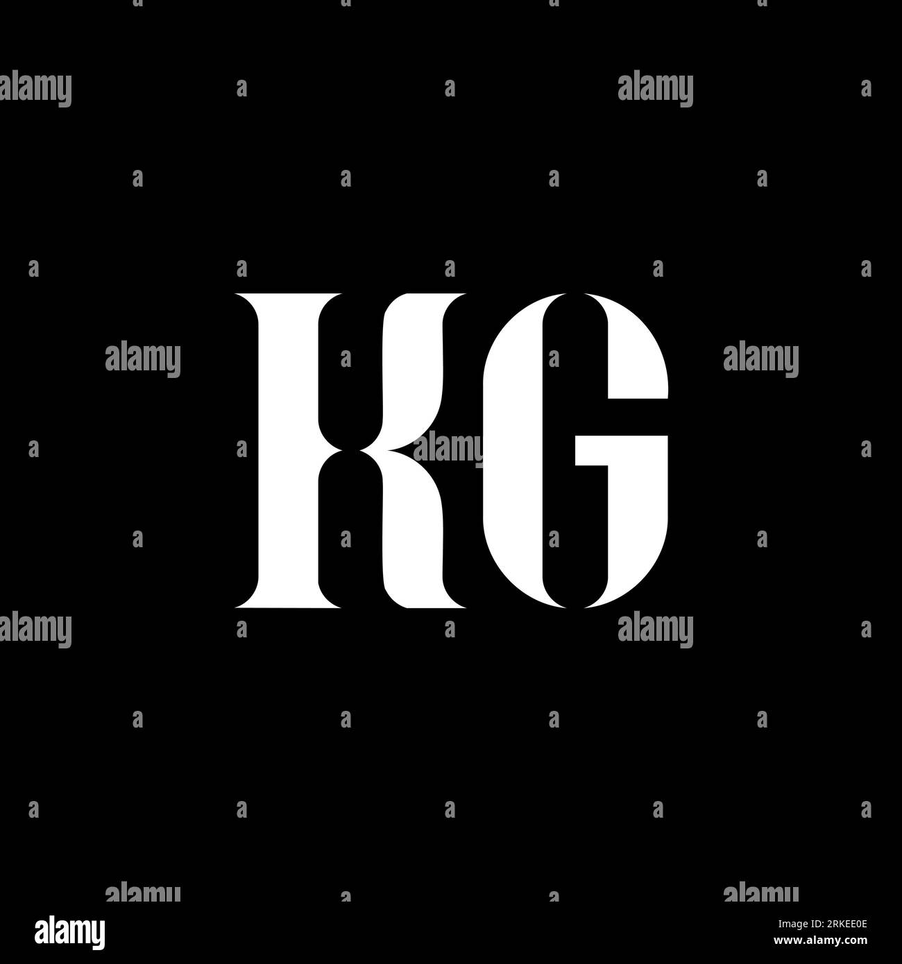 KG K G letter logo design. Initial letter KG uppercase monogram logo ...