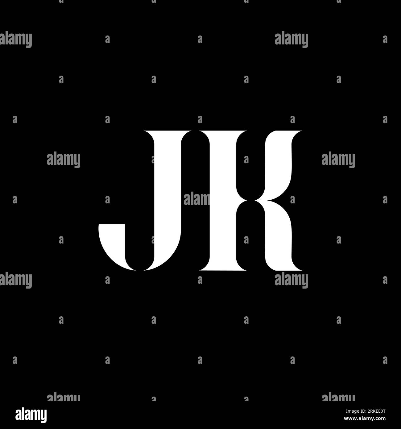 JK J K letter logo design. Initial letter JK uppercase monogram logo ...